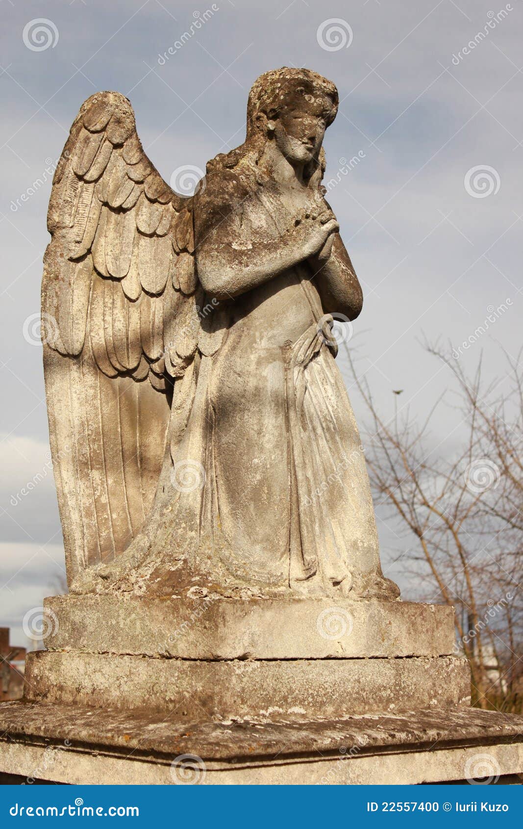 Figure of a praying angel stock photo. Image of catholic - 22557400