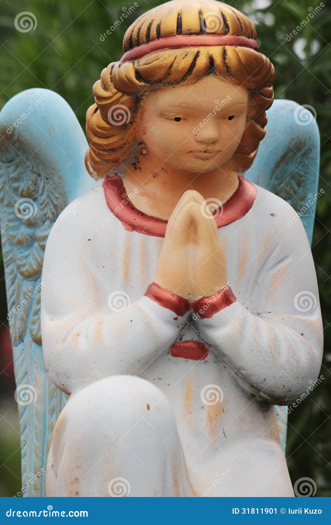 Figure of a Praying Angel stock image. Image of catholic - 31811901