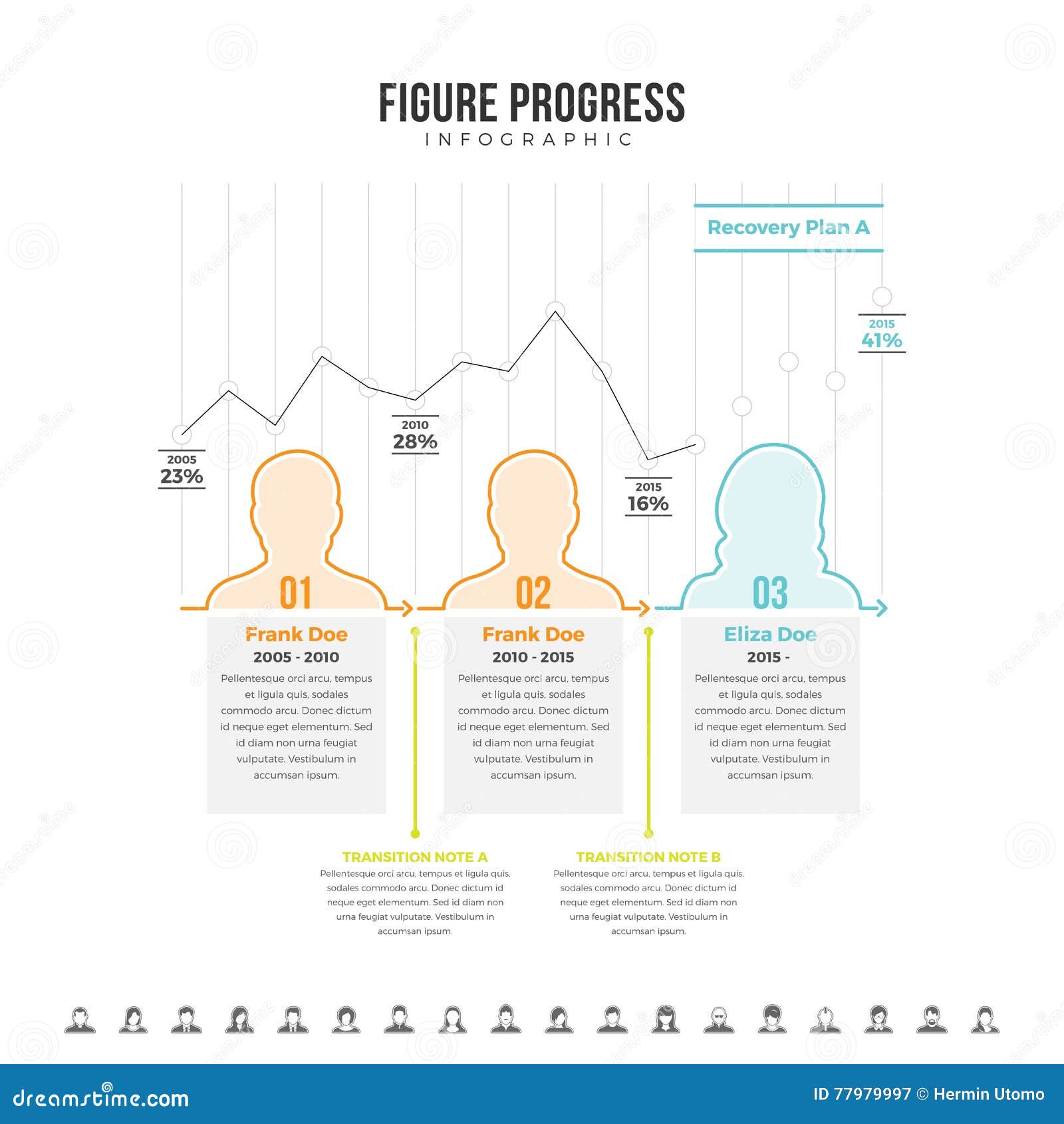 Figure Progress Infographic Stock Vector - Illustration of background ...