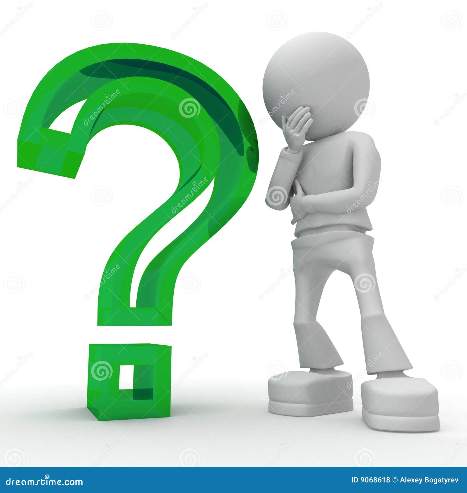 3D Figure With Question Mark Stock Illustration | CartoonDealer.com ...