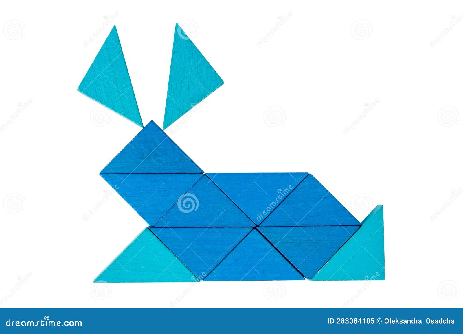 Figure of a Rabbit Made of a Children S Designer. the Shape of a Hare ...