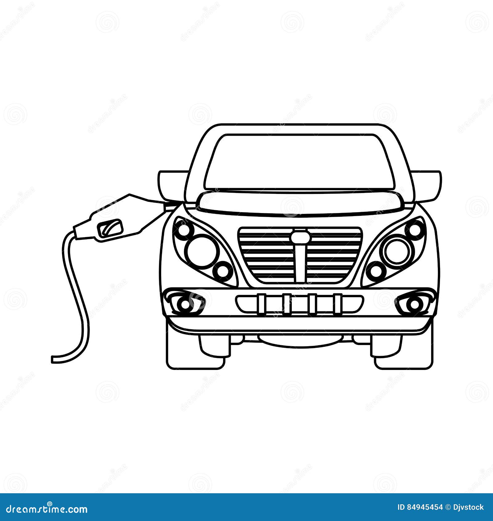 Figure Refuelling Gas in a Car Design Stock Illustration - Illustration ...