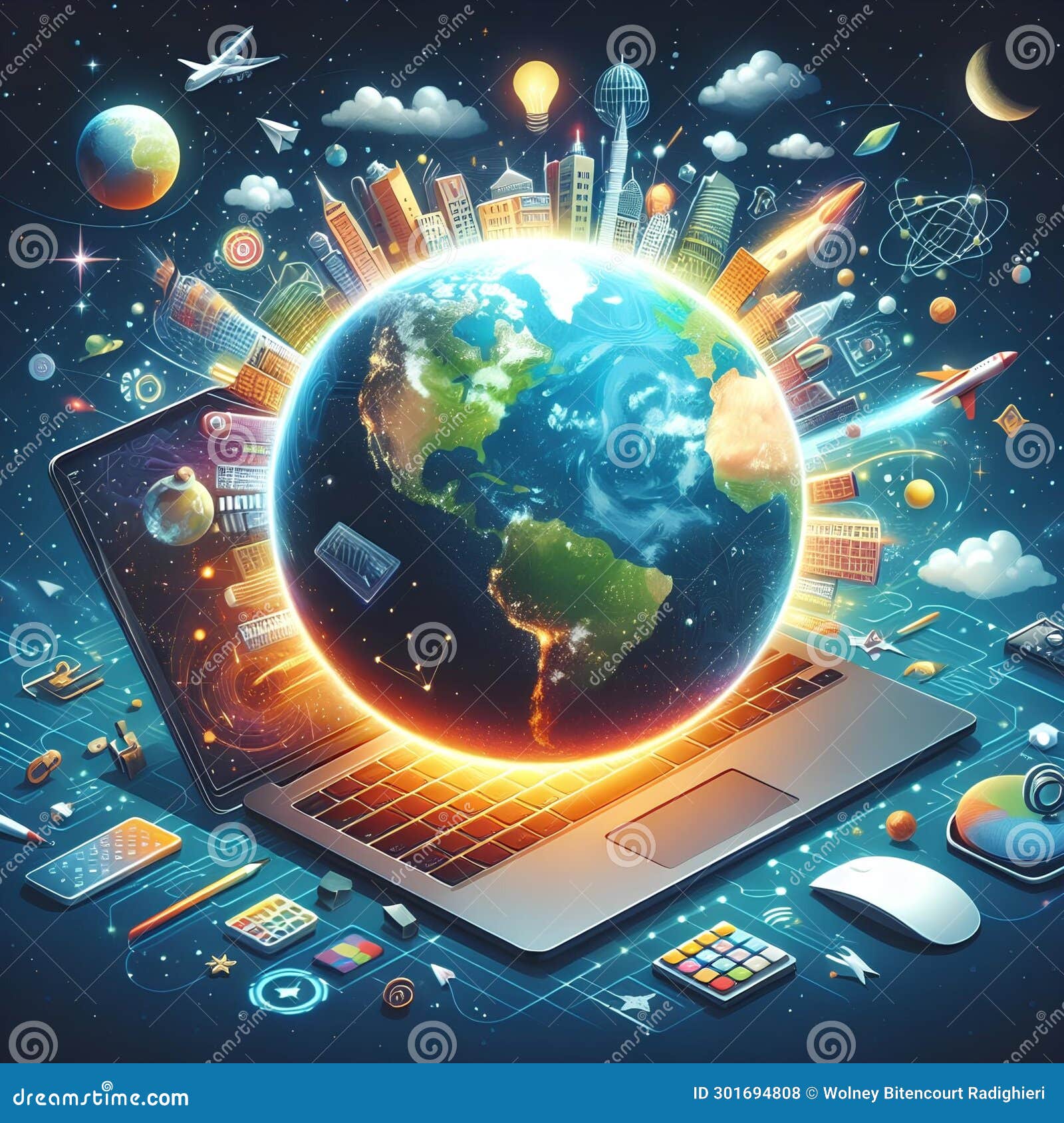 Figure that Represents the Accumulated Knowledge of Humanity Accessible ...