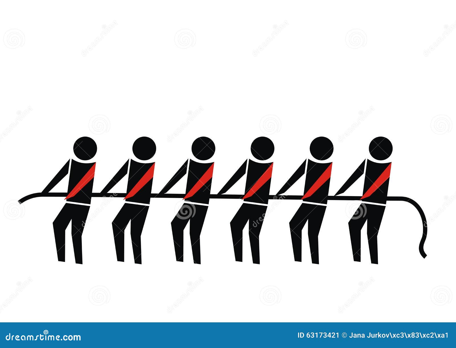 Figure and rope stock vector. Illustration of cooperative - 63173421