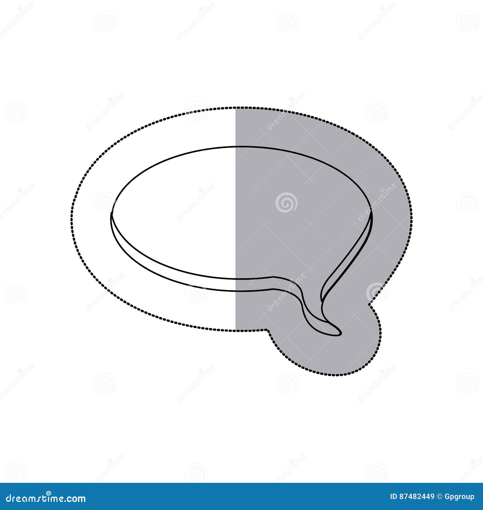 Figure Round Chat Bubble Icon Stock Illustration - Illustration of ...
