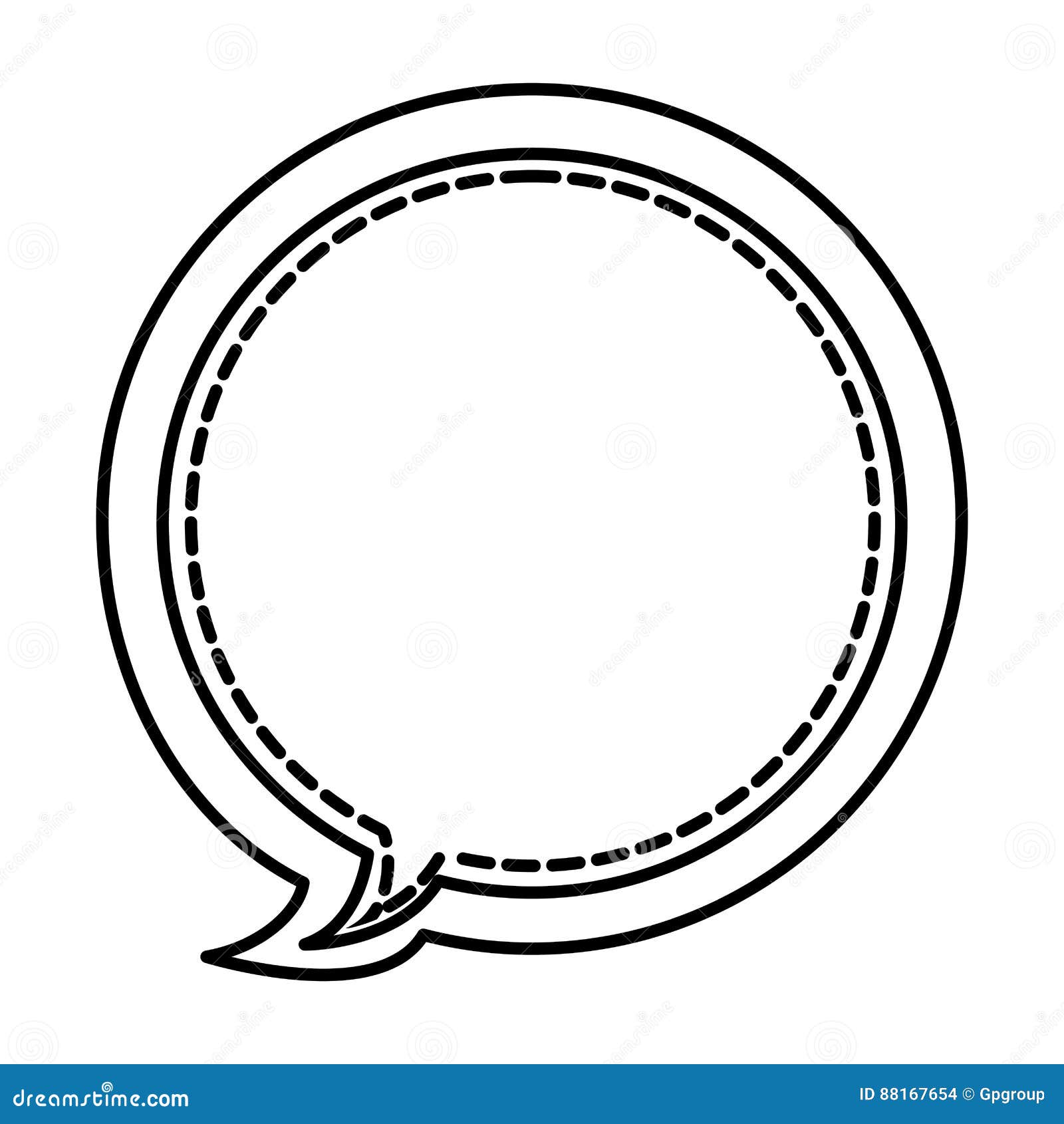 Figure Round Chat Bubbles Icon Stock Illustration - Illustration of ...