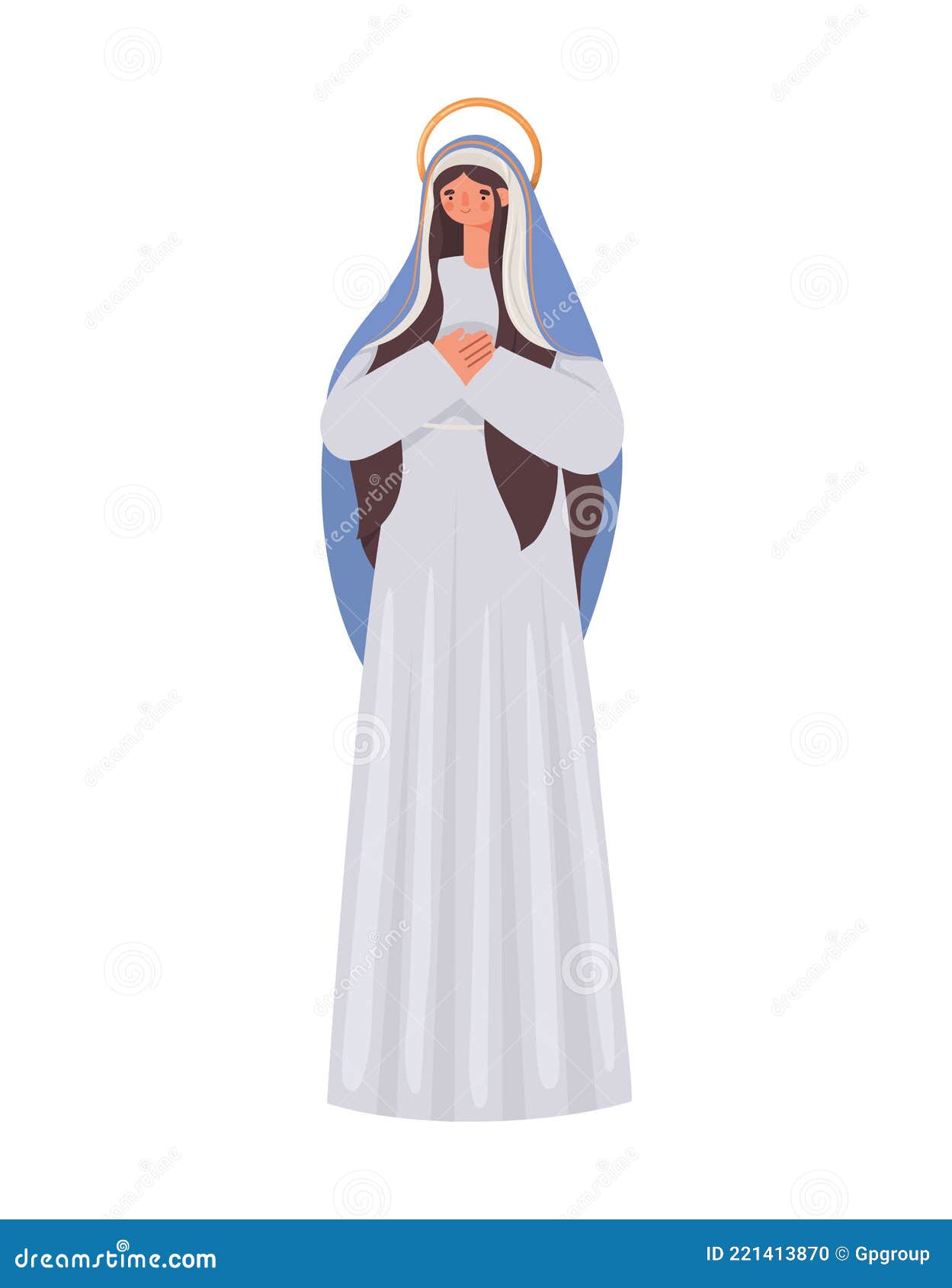 Figure of saint mary stock vector. Illustration of saint - 221413870