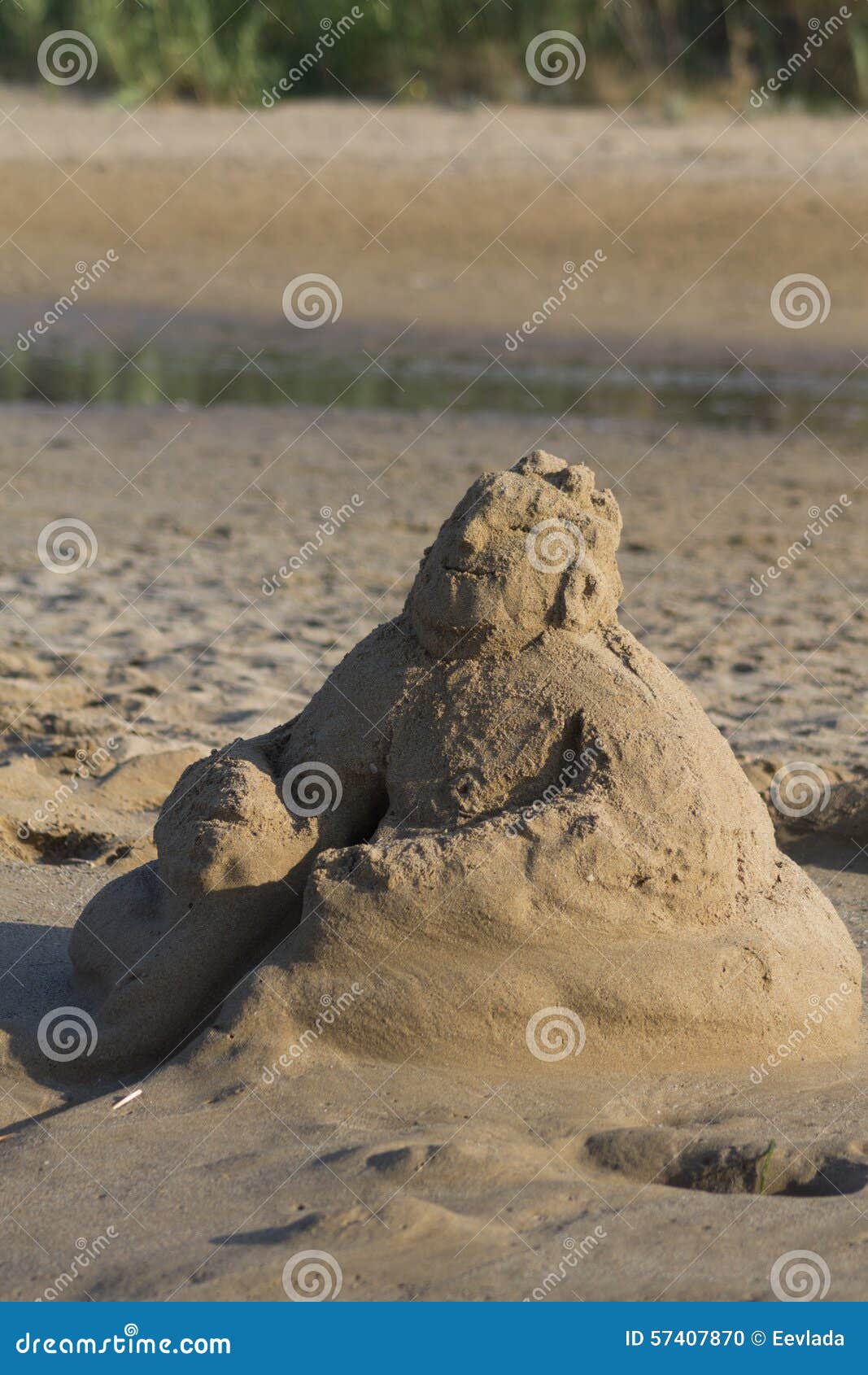 The Figure of the Sand on the Beach Stock Photo - Image of sculpture ...