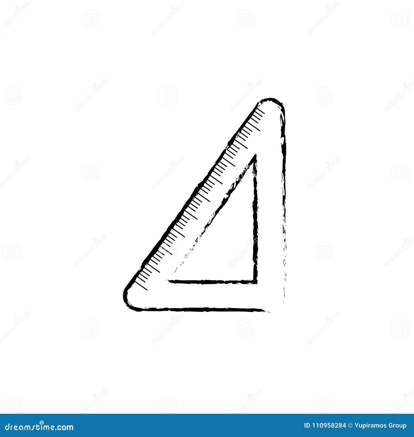 Figure School Triangle Ruler Object Design Stock Vector - Illustration ...