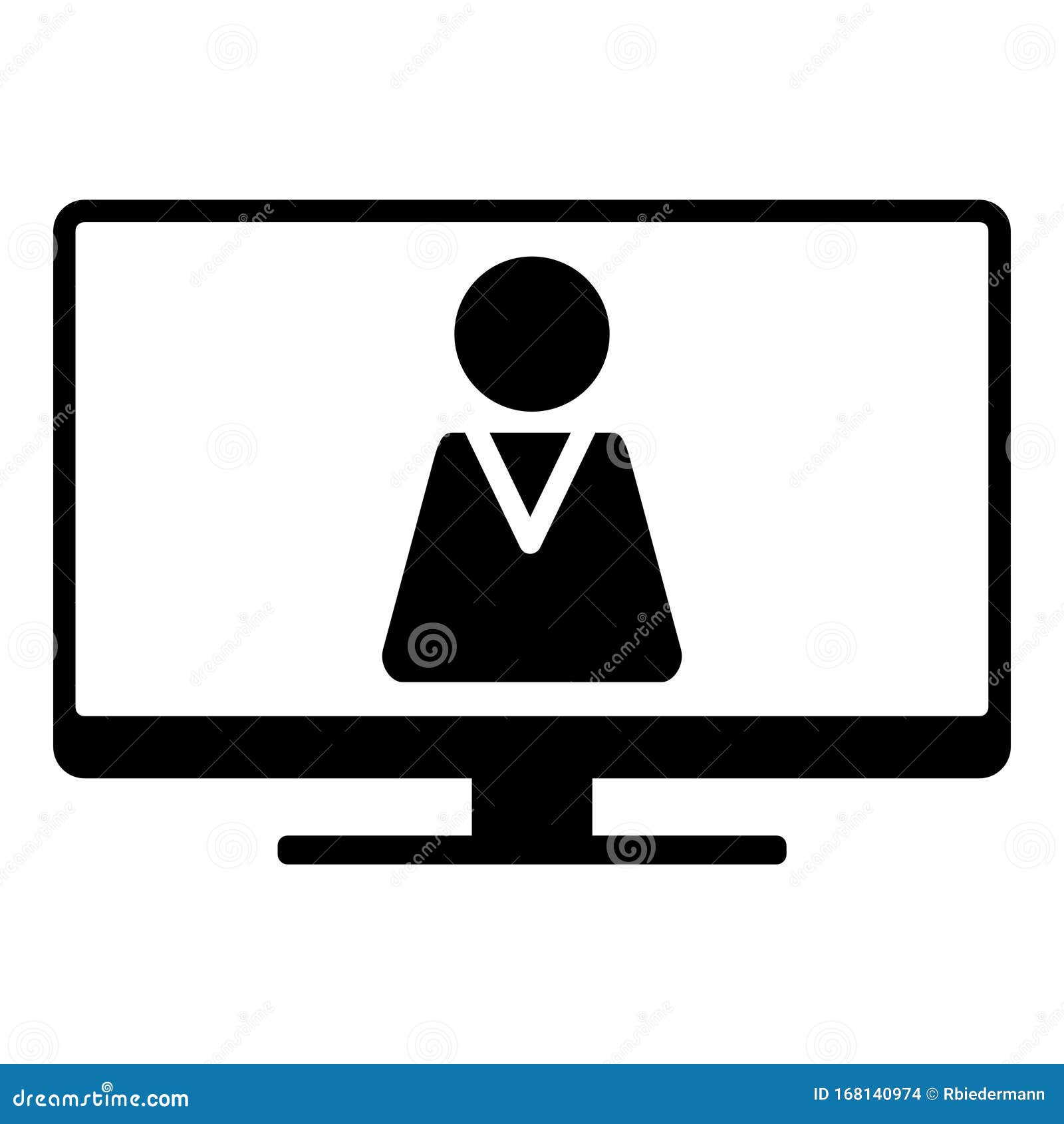 Figure and screen stock vector. Illustration of monitor - 168140974