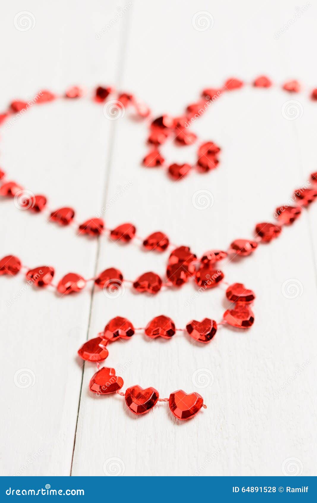 The Figure in the Shape of a Red Heart Chain Stock Photo - Image of ...