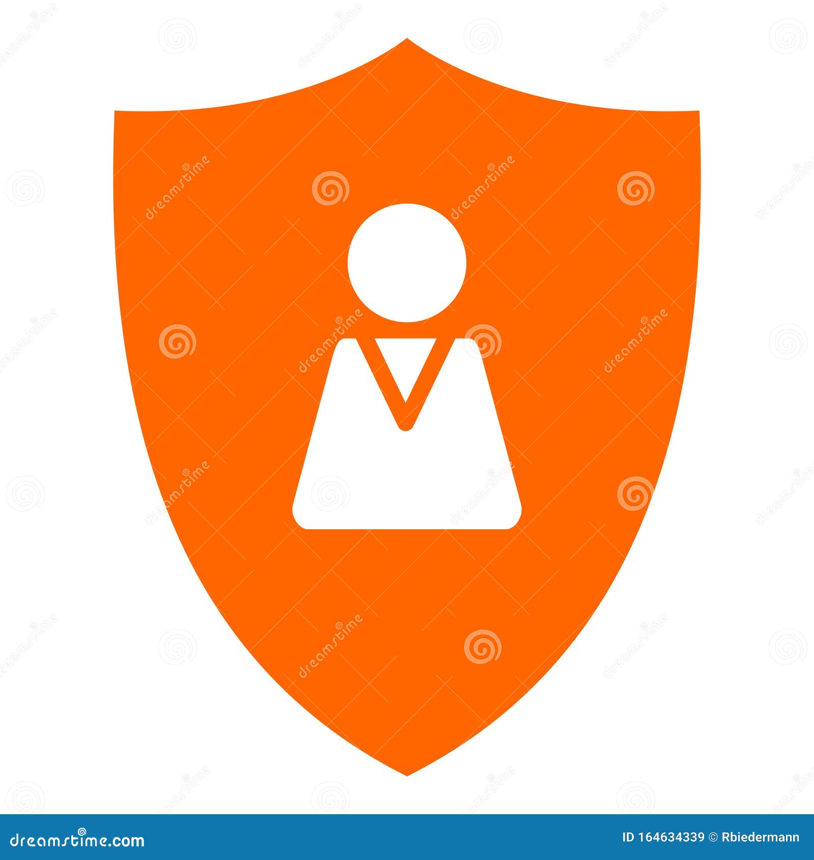 Figure and shield stock vector. Illustration of protect - 164634339
