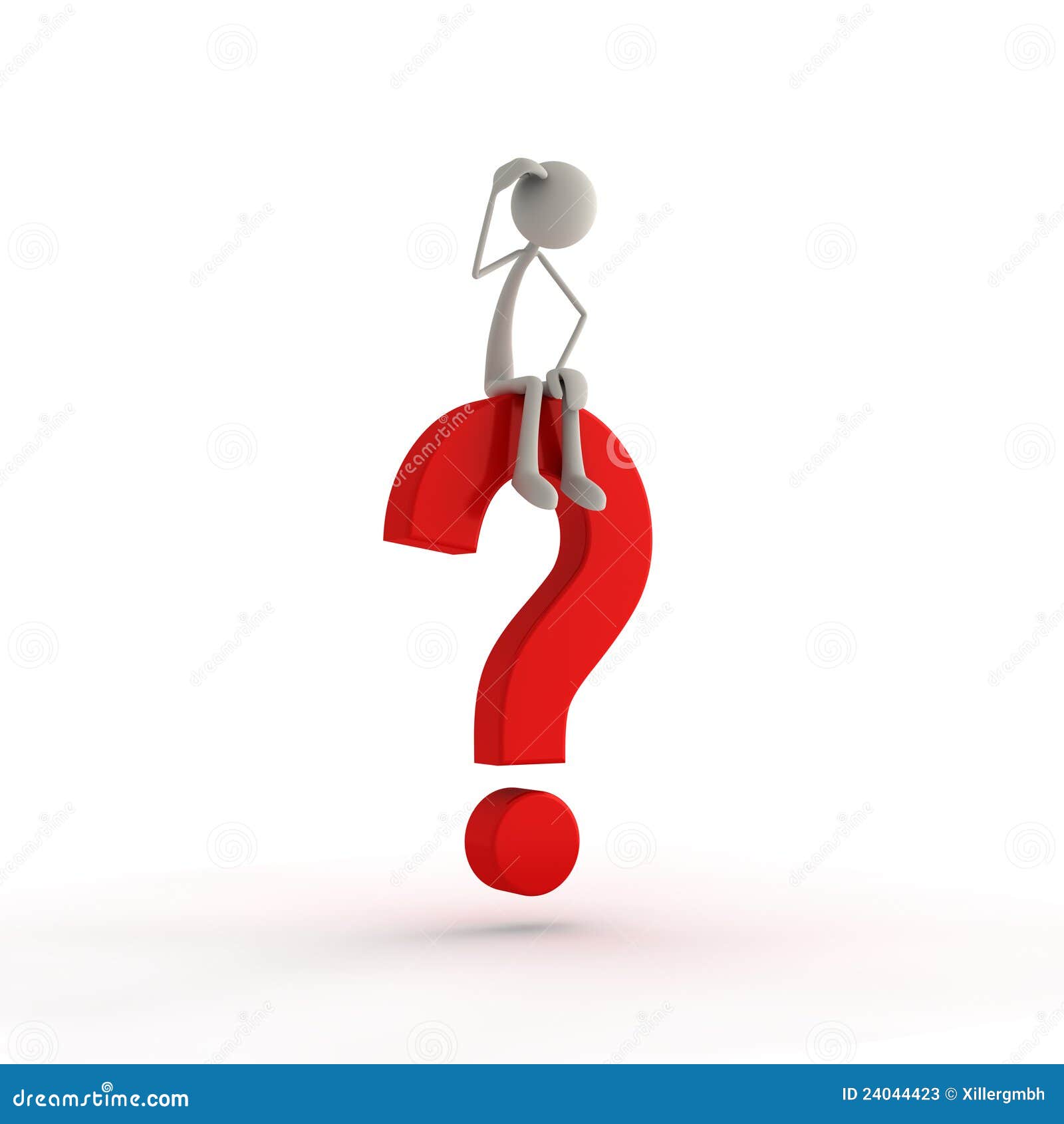 Figure Sitting On A Question Mark Royalty-Free Stock Photography ...