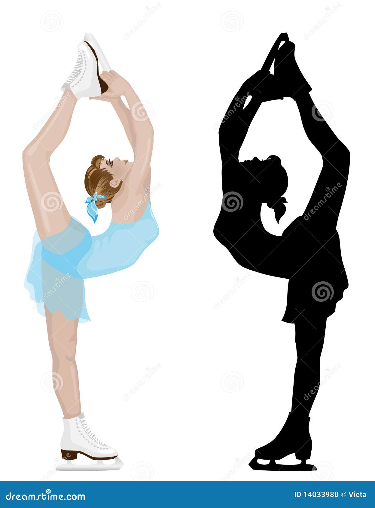 Figure Skater Bielmann Spin Stock Illustration - Illustration of ...