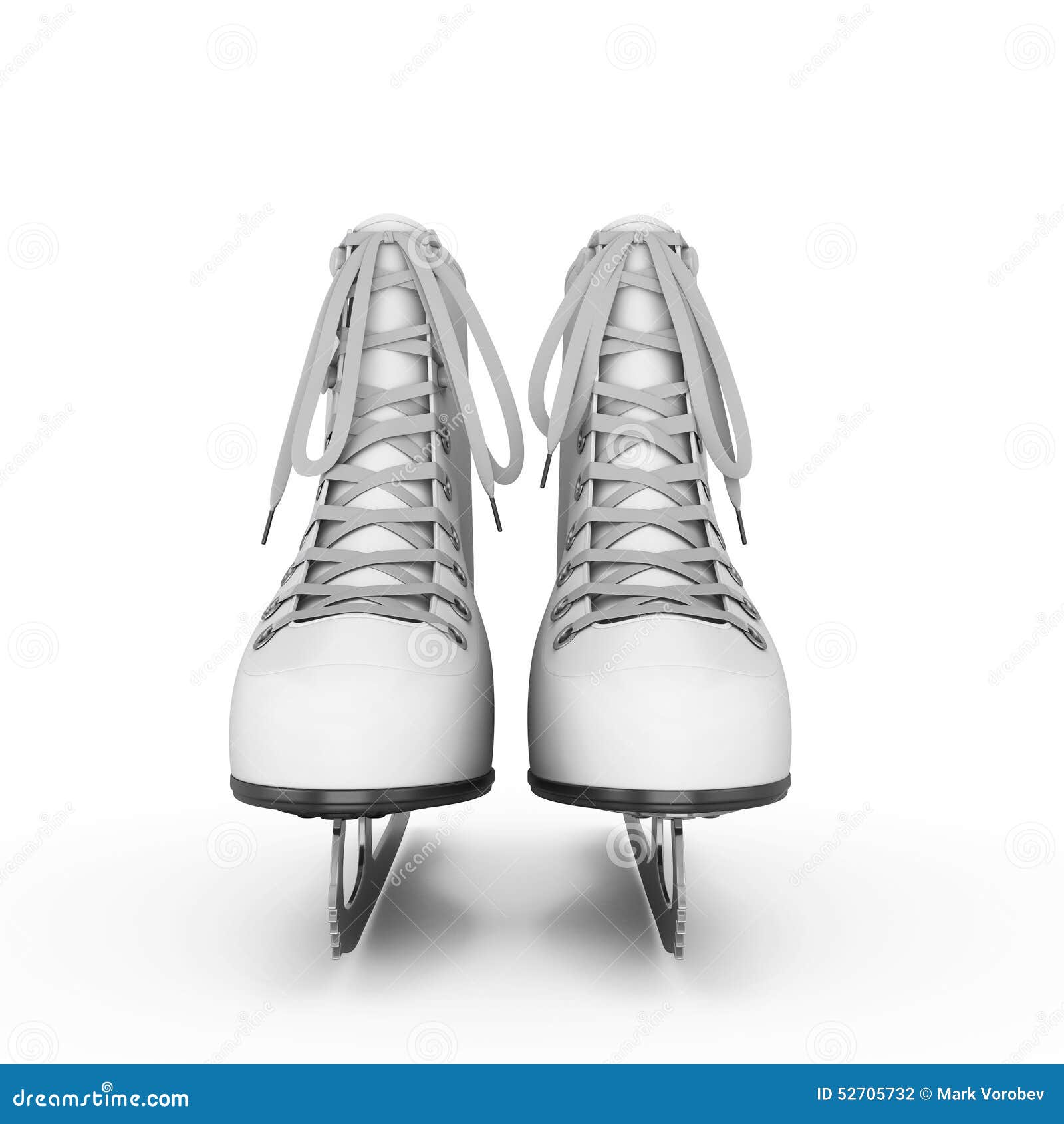 Figure skates front view stock illustration. Illustration of pair ...