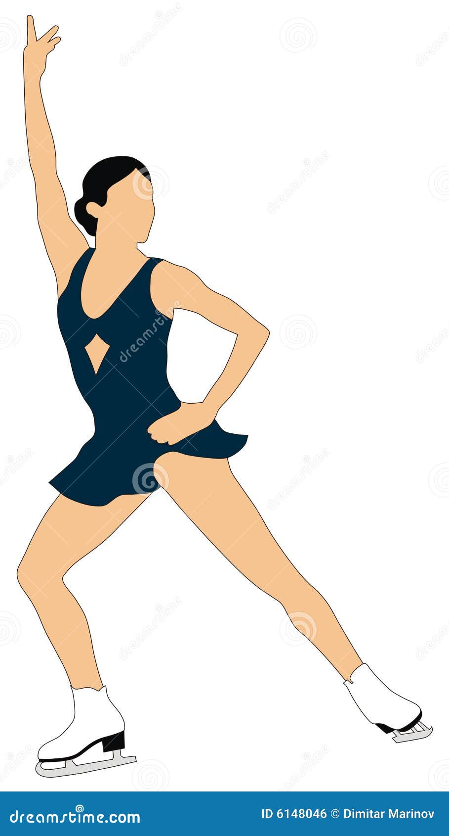 Figure skating stock vector. Illustration of olympic, games - 6148046