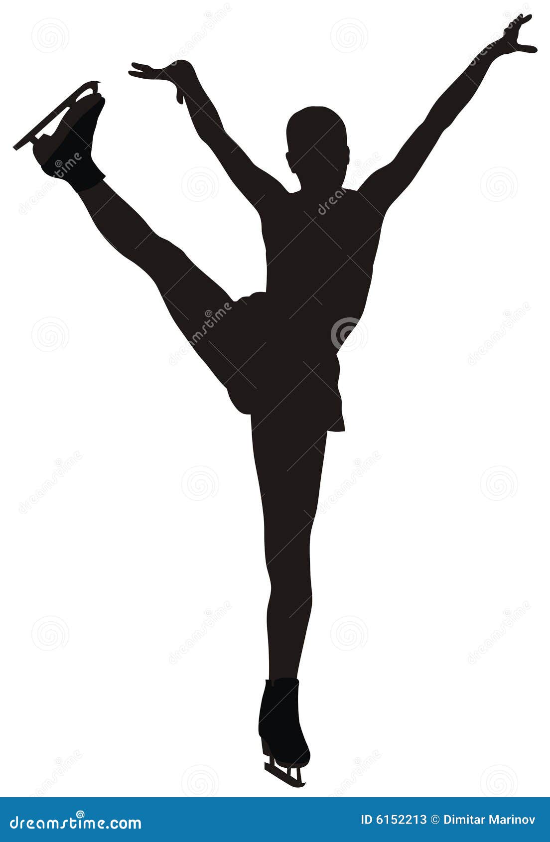 Figure skating stock vector. Illustration of skate, championship - 6152213