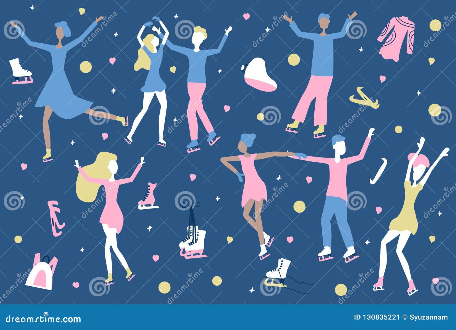 Figure Skating Concept. Vector Illustration. Stock Vector ...
