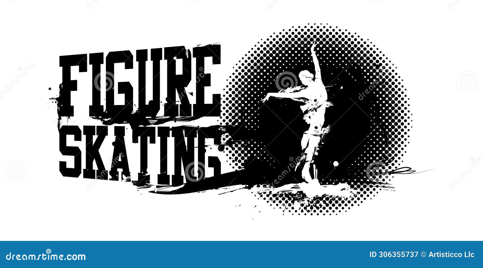 Figure Skating Female Banner Vector Illustration Stock Vector ...