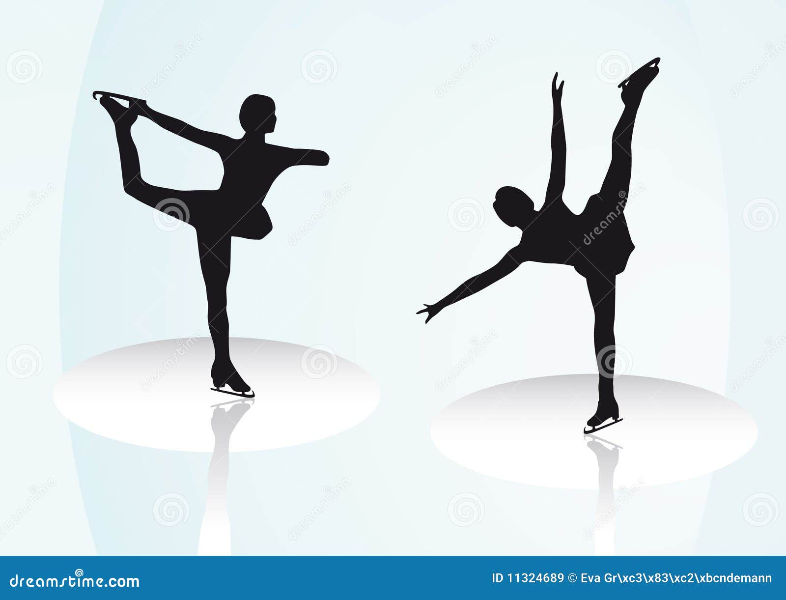 Figure skating outlines stock vector. Illustration of figure - 11324689