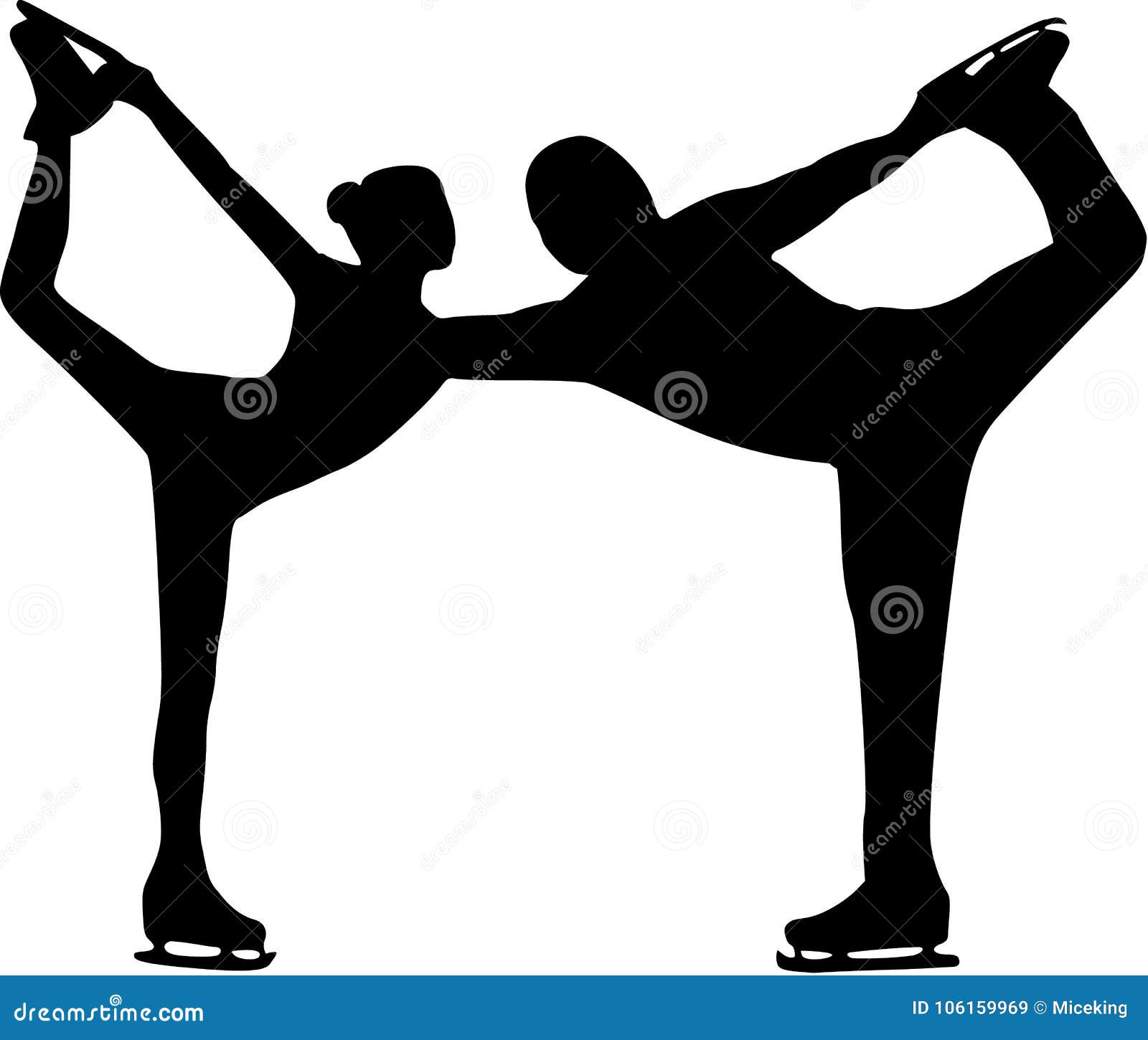 Figure Skating Pair Skating Stock Vector - Illustration of performance ...