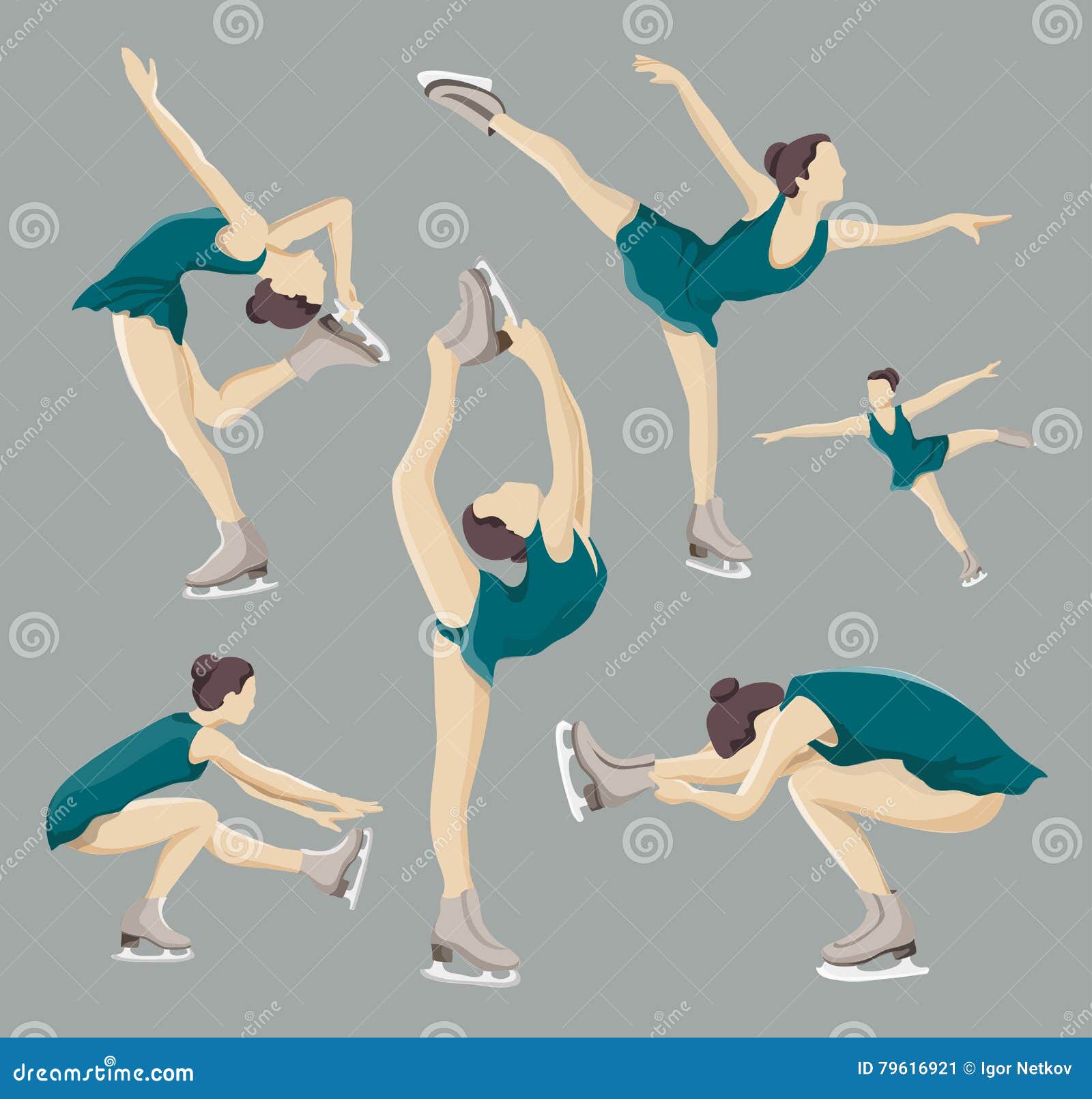 Ice Skating Posture Vector | CartoonDealer.com #37589406