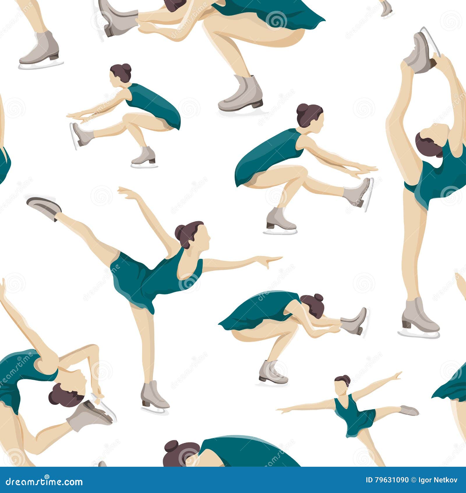 Ice Skating Posture Vector | CartoonDealer.com #37589406