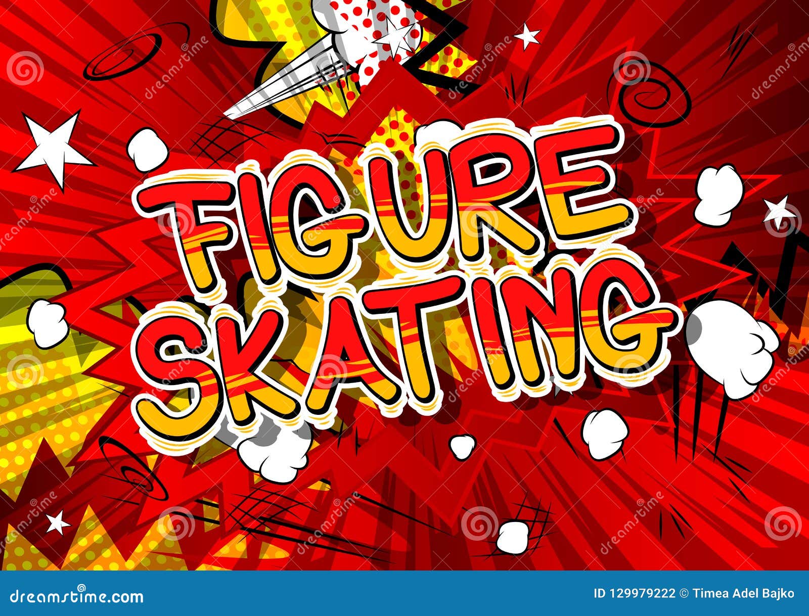Figure Skating - Comic Book Style Words. Stock Vector - Illustration of ...