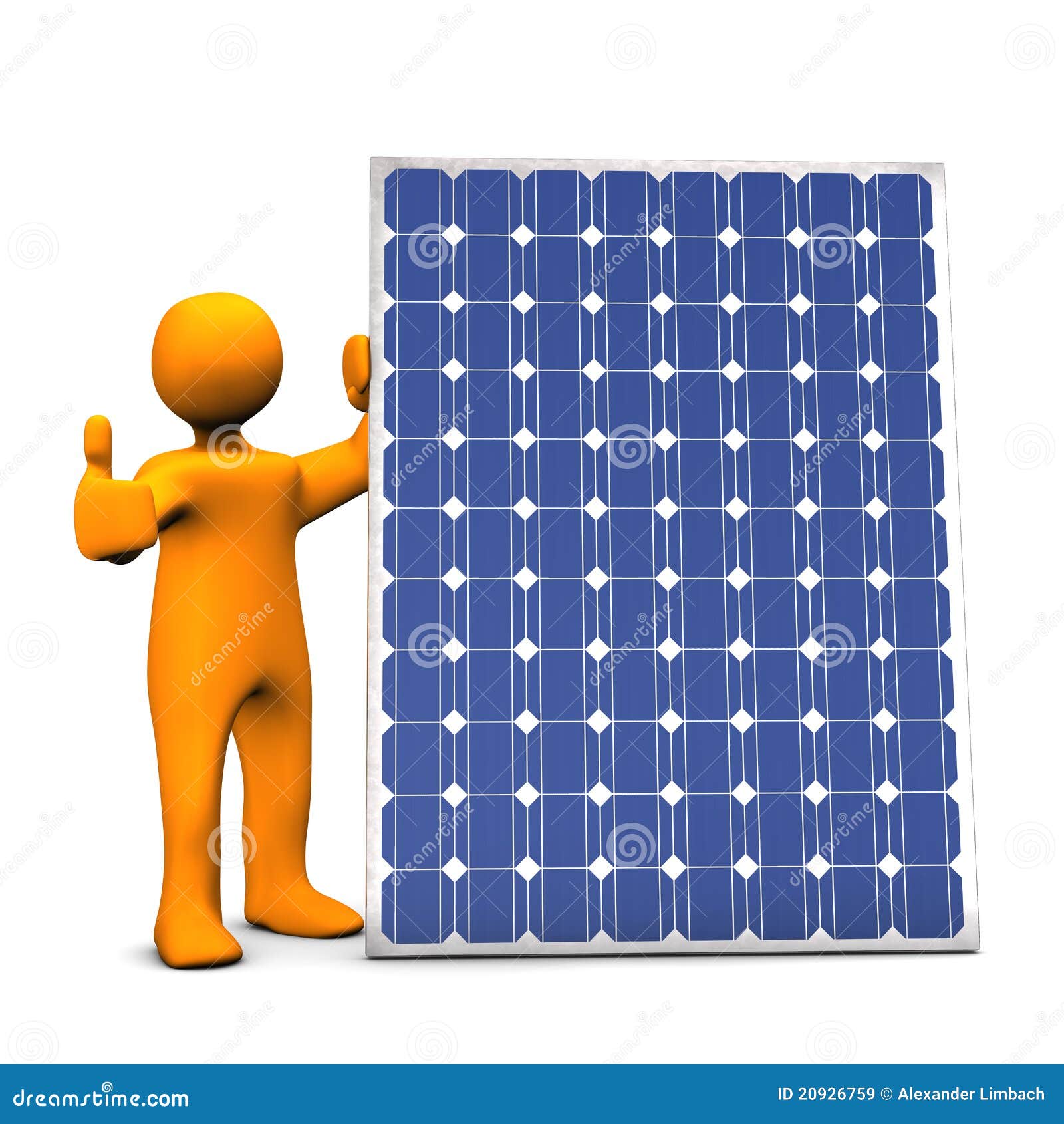 Figure with solar panel stock illustration. Illustration of energy ...