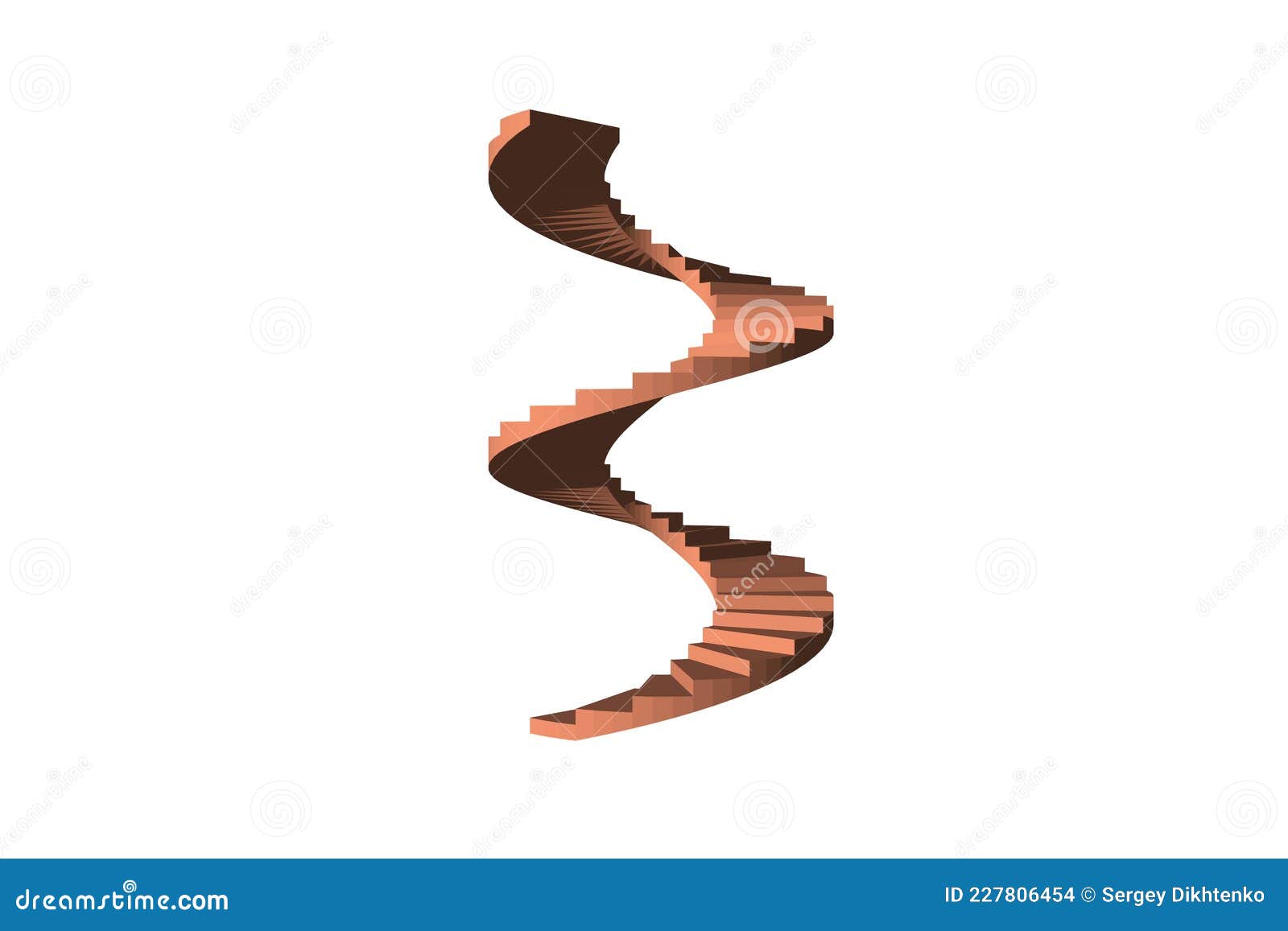 Figure Stairs Form 3d Rendering White Background Stock Photography ...