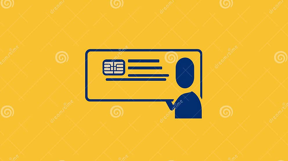 A Person Presenting a Card or Graphic on a Vibrant Yellow Background in ...