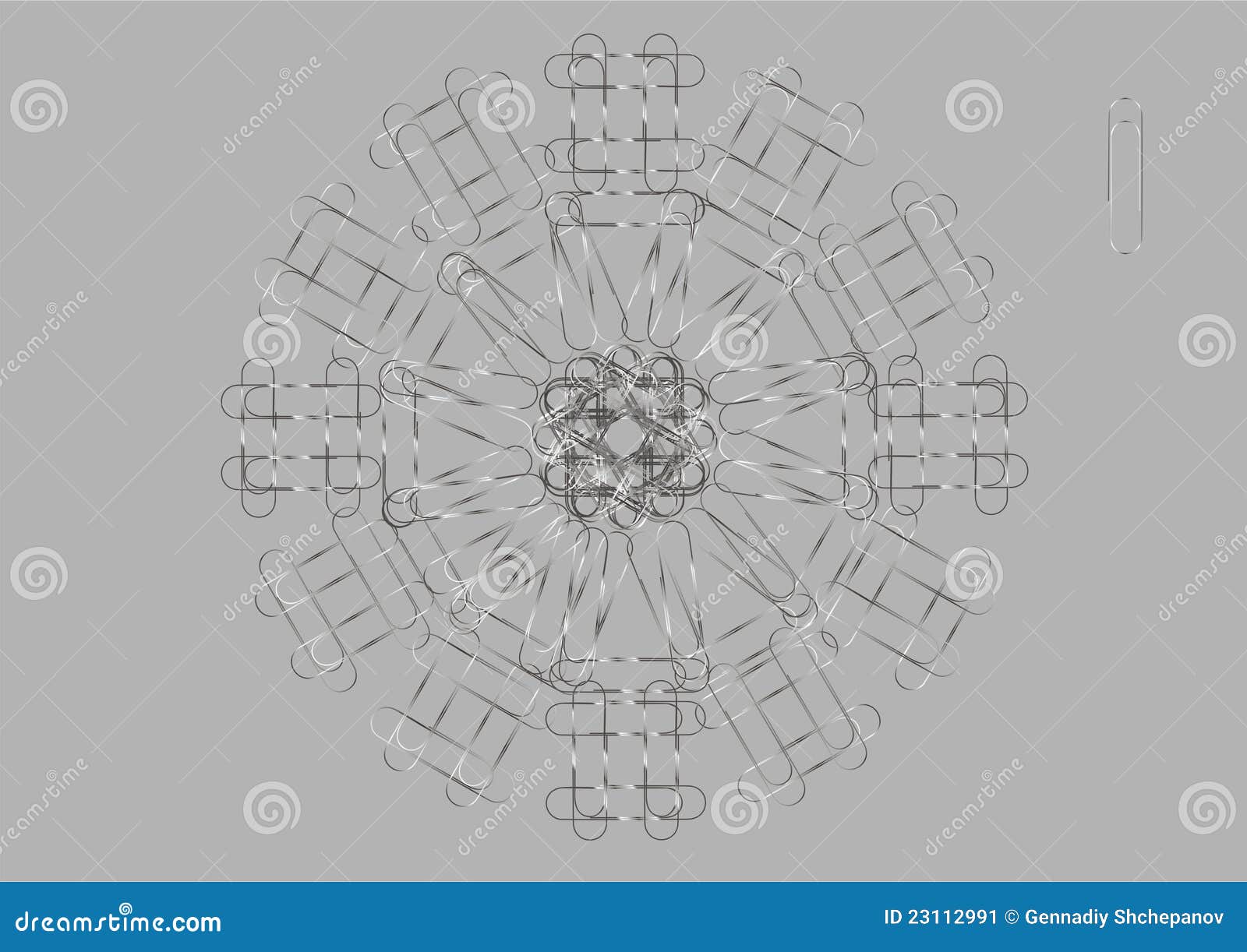 The figure of staples. stock vector. Illustration of stationery - 23112991