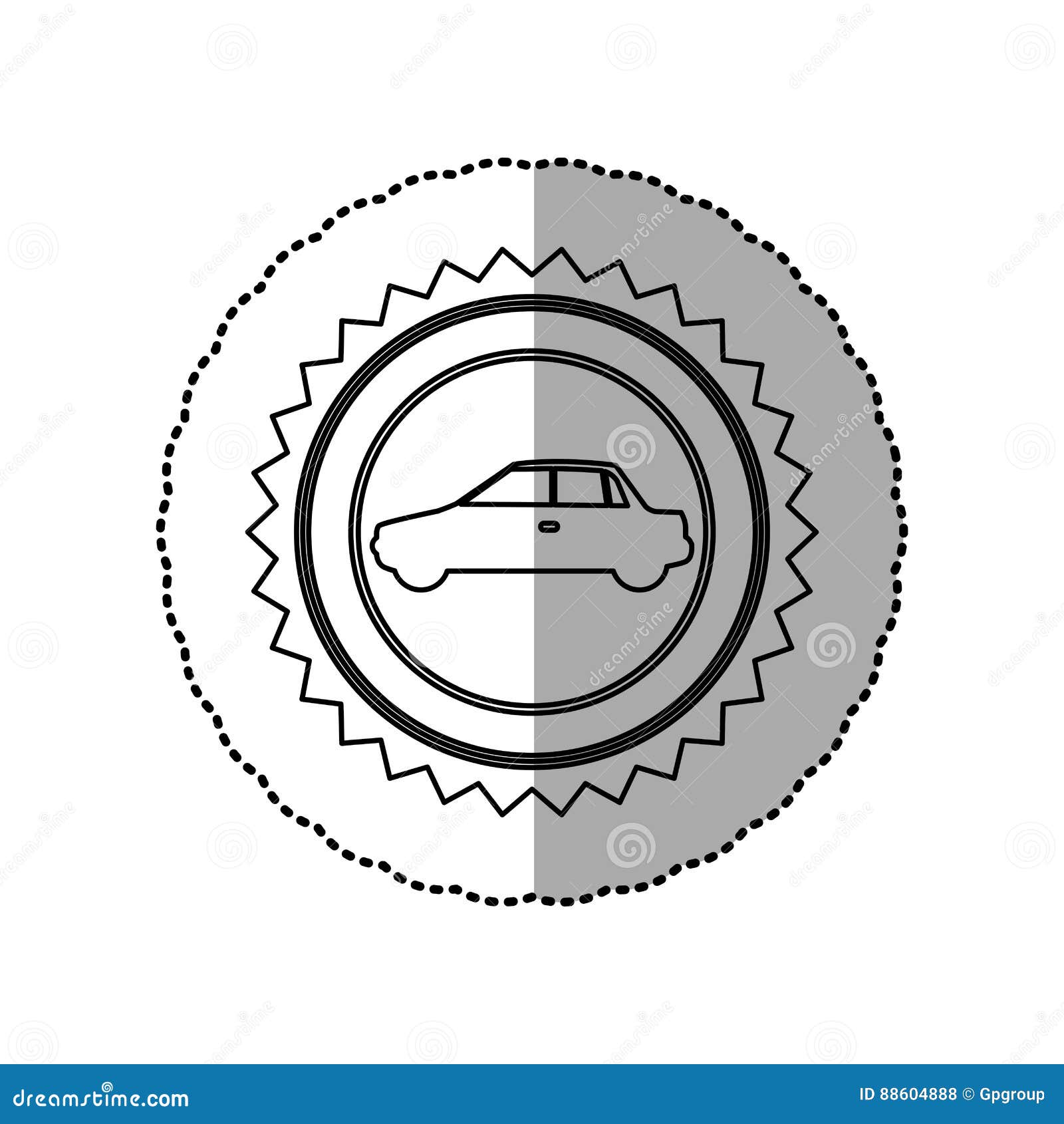 Figure Star Emblem Side Car Icon Stock Illustration - Illustration of ...