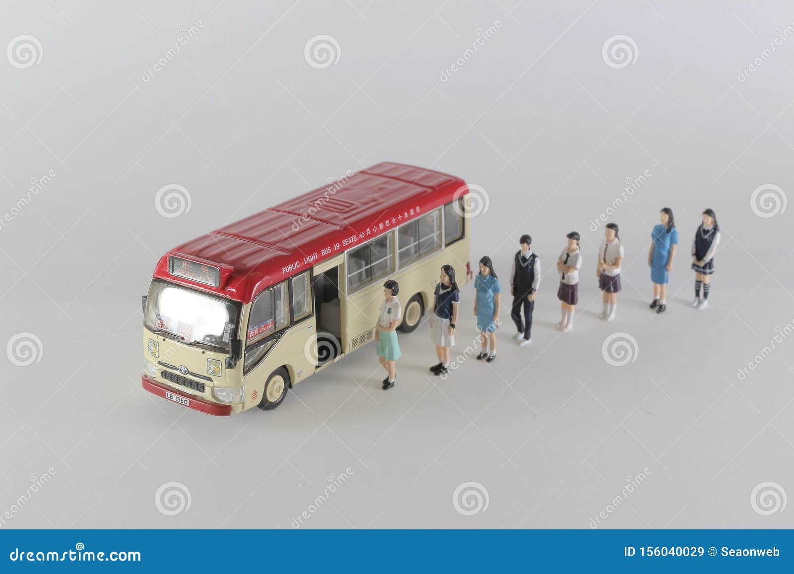 The Figure of Student Waiting Mini Bus Editorial Stock Image - Image of ...
