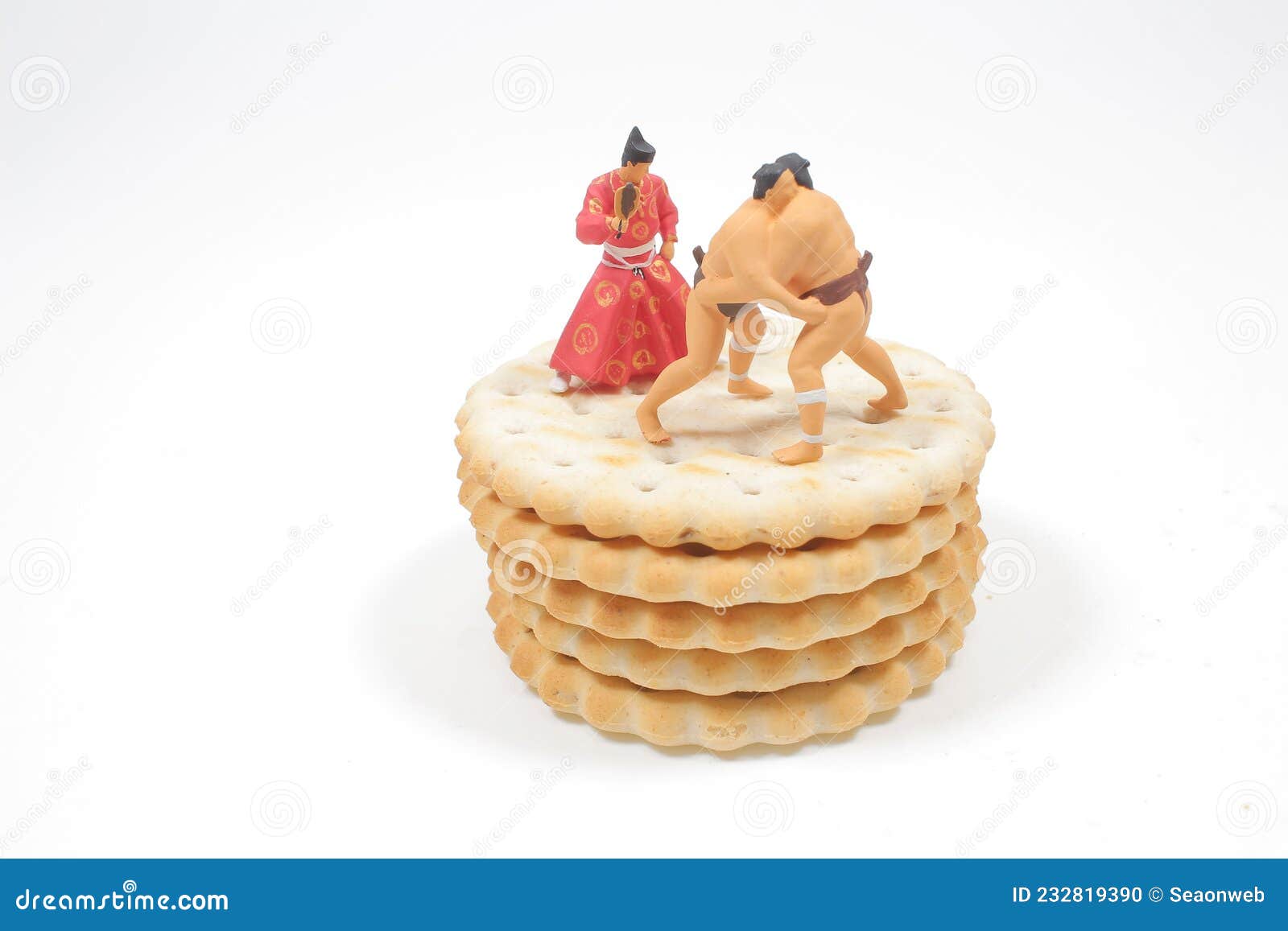 The Figure of Sumo Wrestler on Biscuits Stock Photo - Image of large ...
