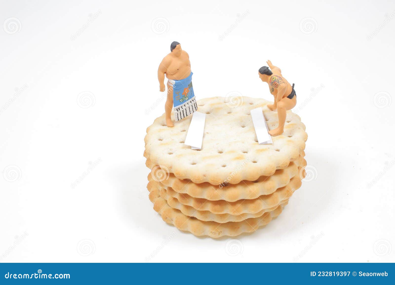 The Figure of Sumo Wrestler on Biscuits Stock Image - Image of large ...