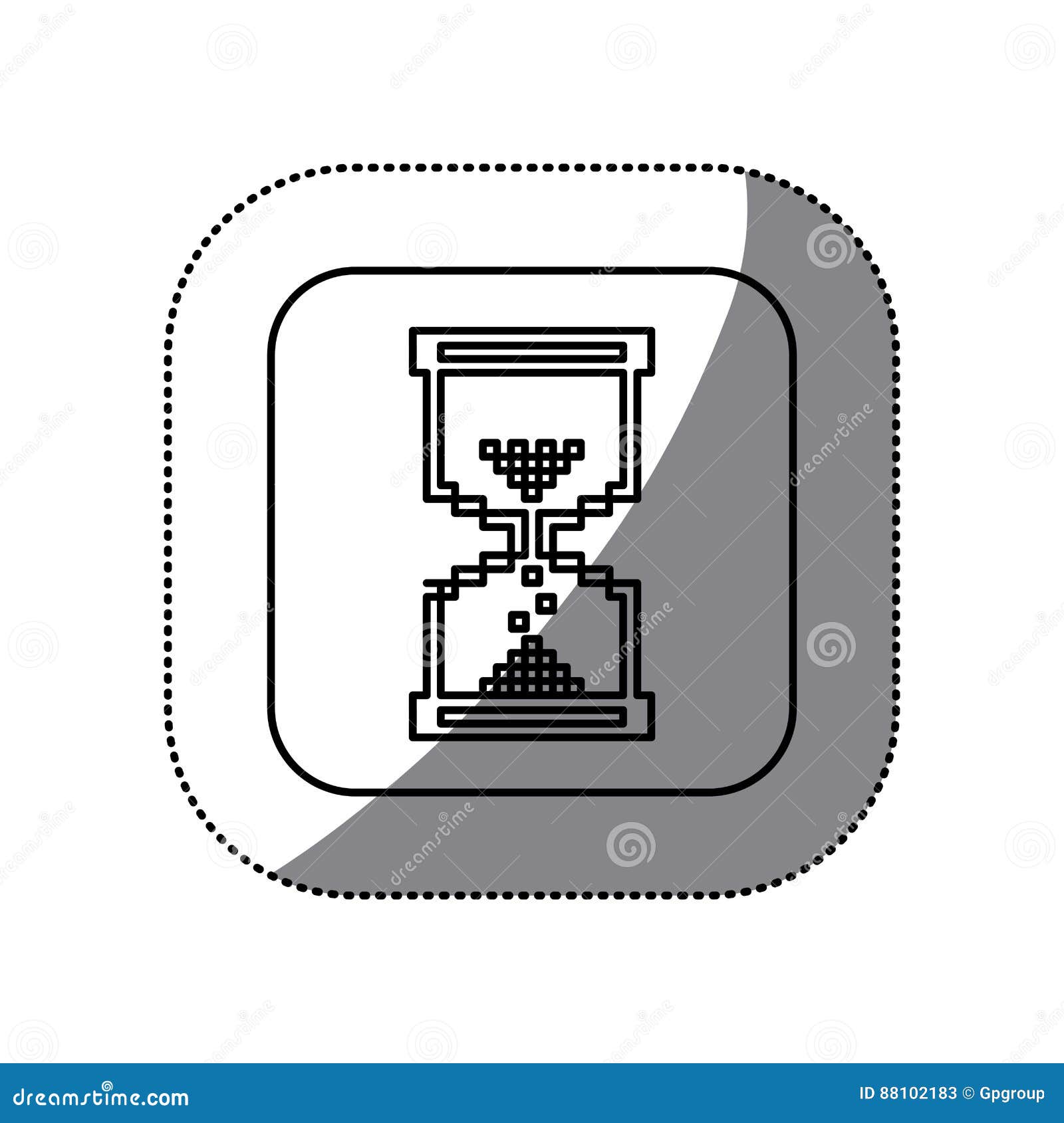 Figure Symbol Hourglass Icon Stock Illustration - Illustration of icon ...
