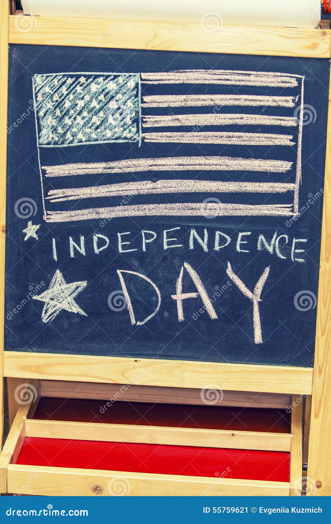 Figure Symbol Of The Independence Day Of America On The Drawing Stock ...