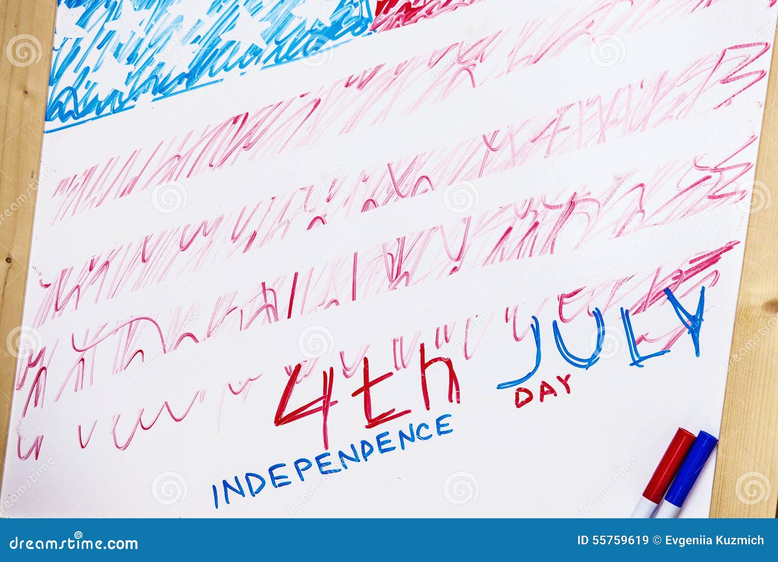 Figure Symbol of the Independence Day of America on the Drawing Stock ...