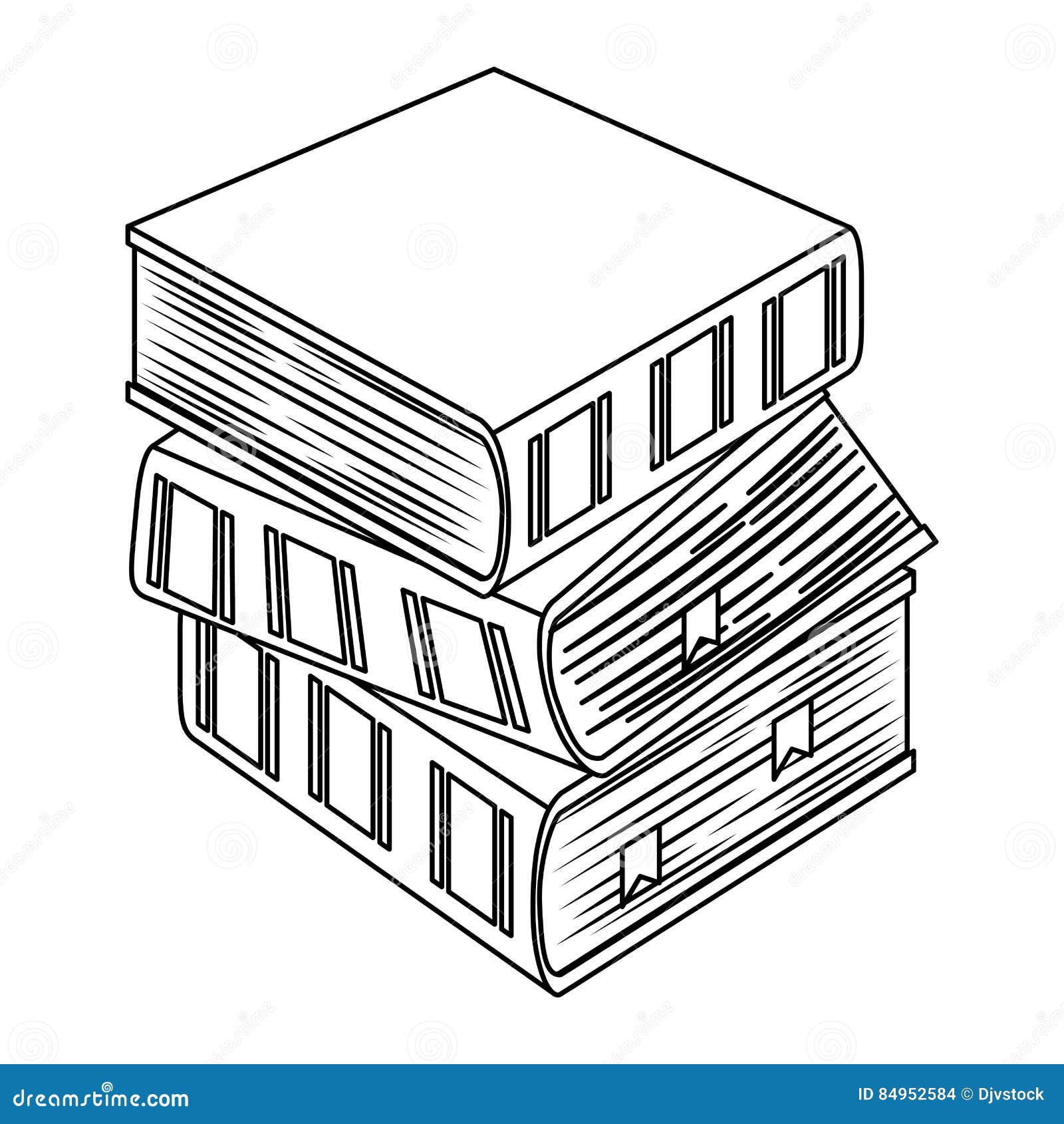 Figure Three Thick Books Icon Stock Illustration - Illustration of ...