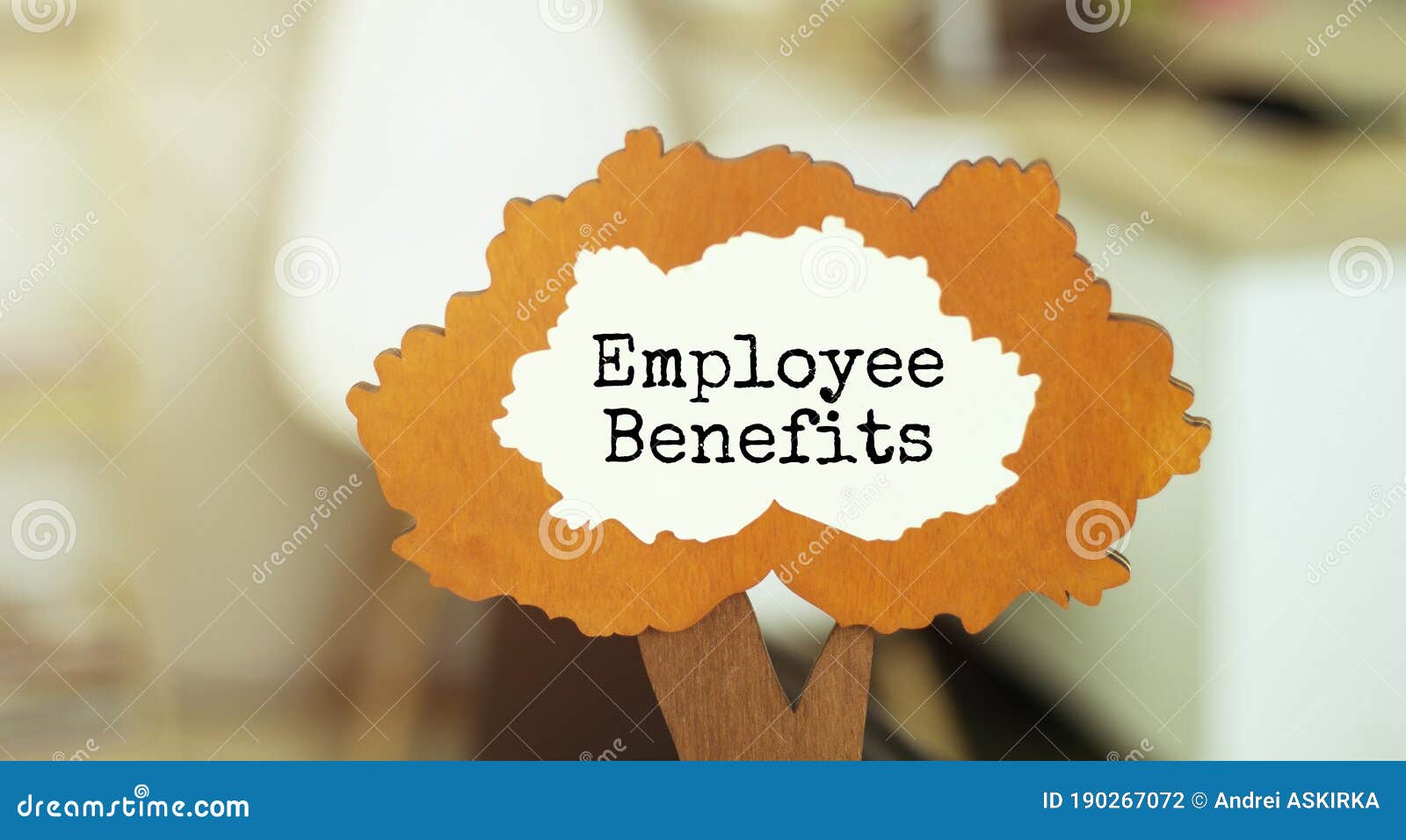 Figure of a Tree with Text Employee Benefits Inside the Foliage ...
