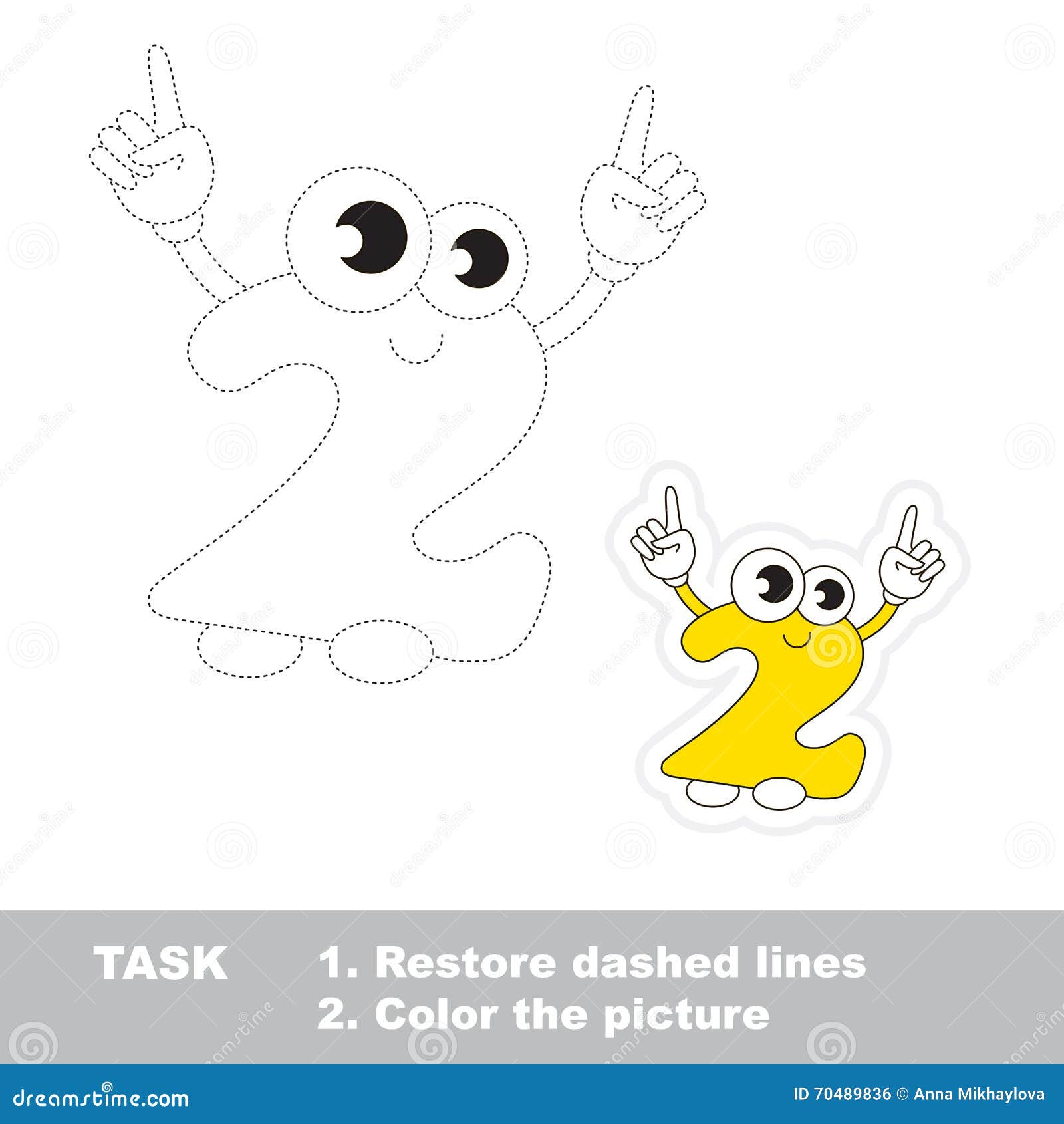 Figure Two To Be Traced. Vector Trace Game. Stock Illustration ...