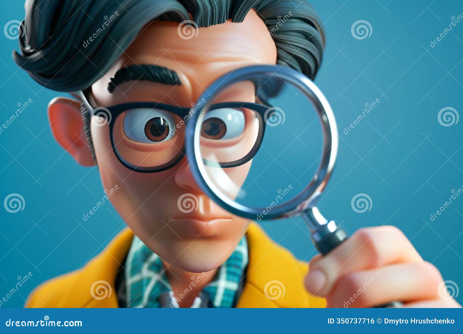 A Figure Using a Magnifying Glass, Symbolizing a Meticulous Approach To ...