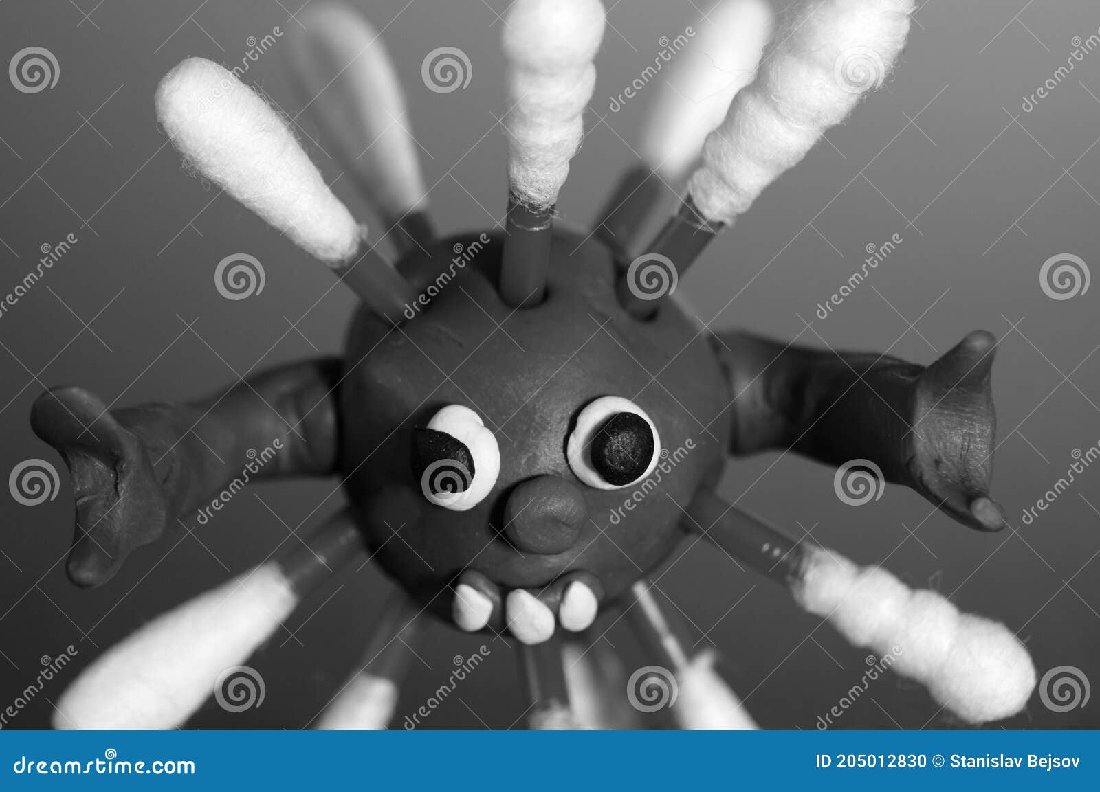 The Figure of the Virus on the Table Stock Photo - Image of infect ...