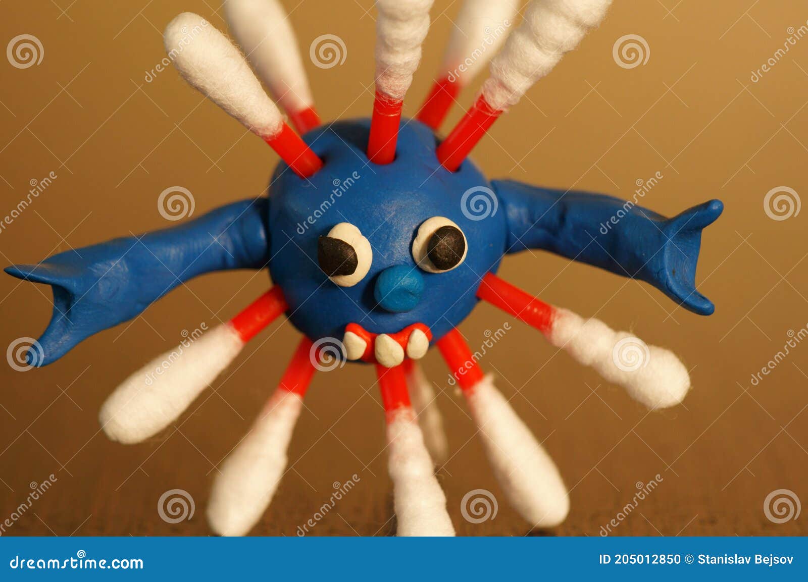 The Figure of the Virus on the Table Stock Photo - Image of figurine ...