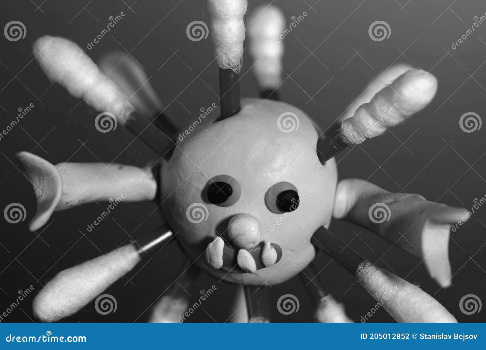 The Figure of the Virus on the Table Stock Photo - Image of concept ...