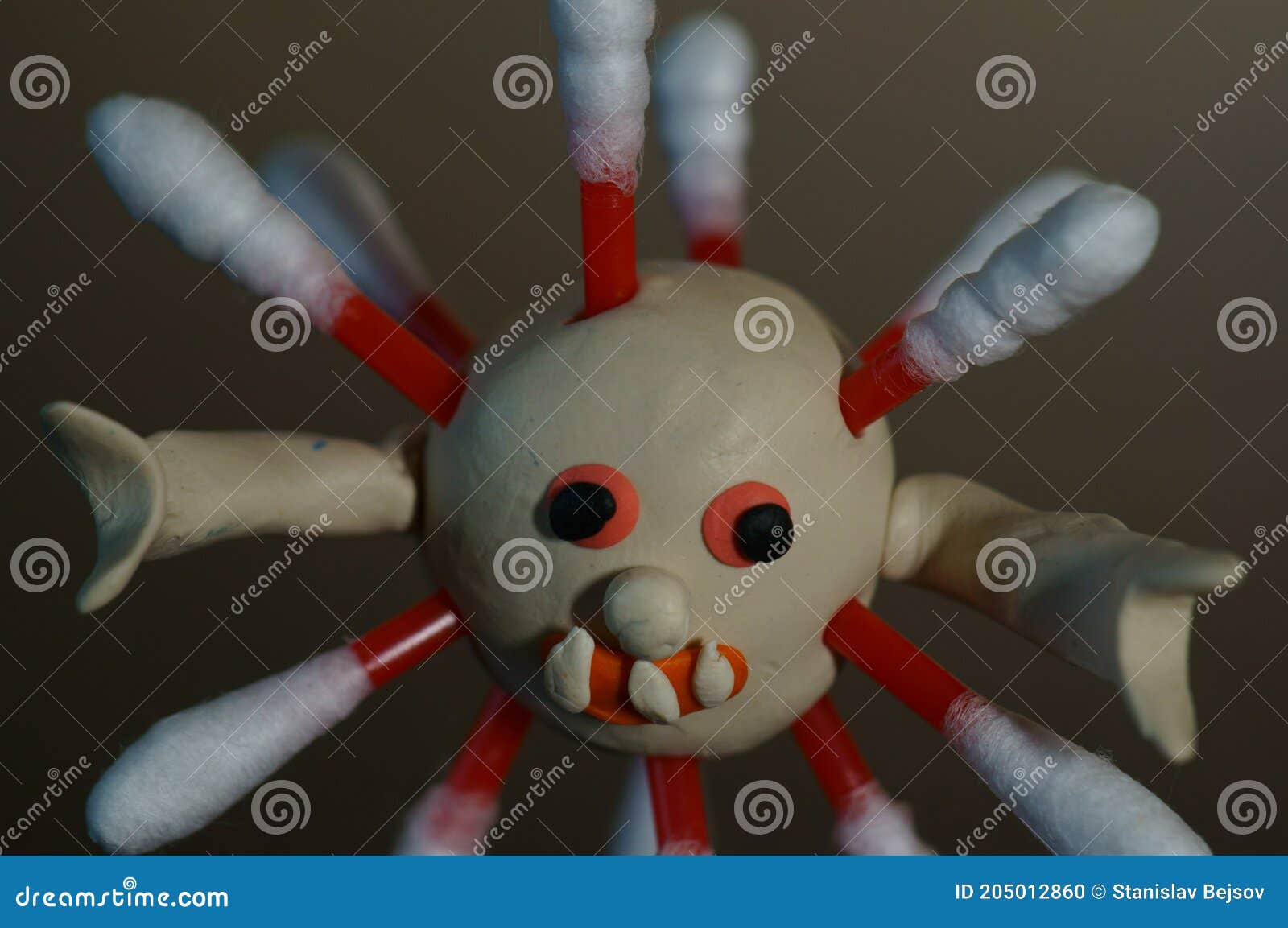 The Figure of the Virus on the Table Stock Photo - Image of table ...