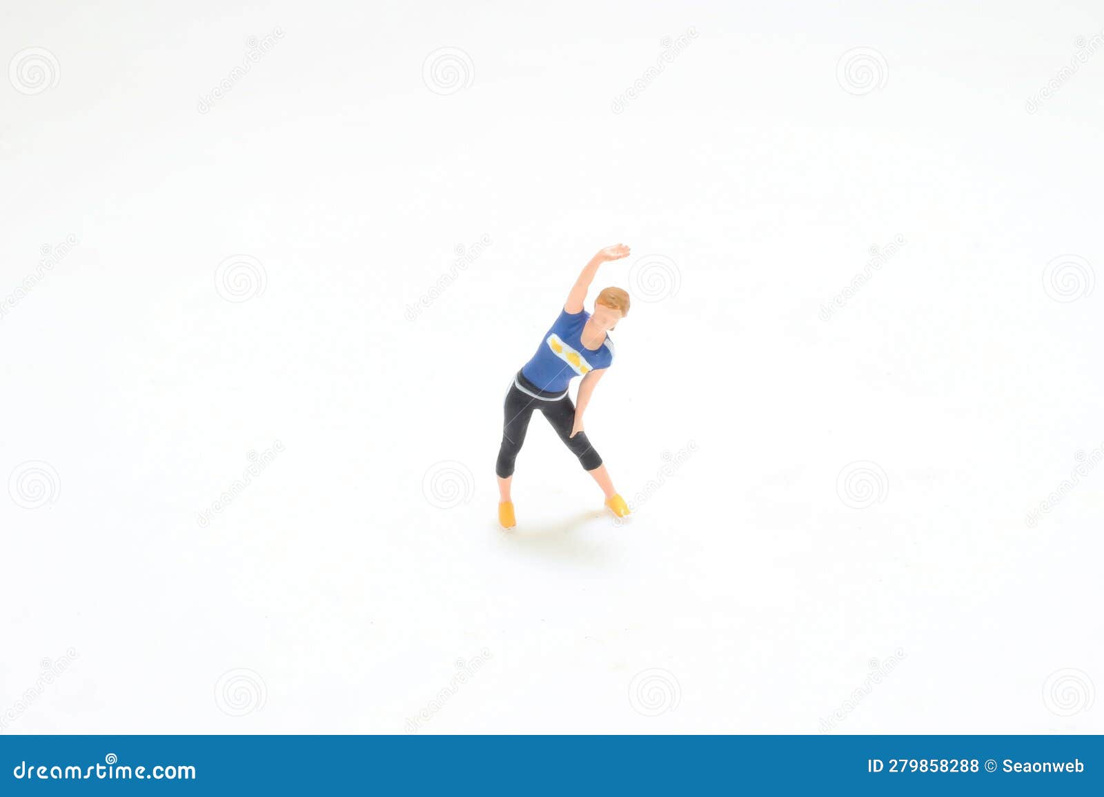 Figure Warming Up while Doing Stretching Exercises Stock Photo - Image ...