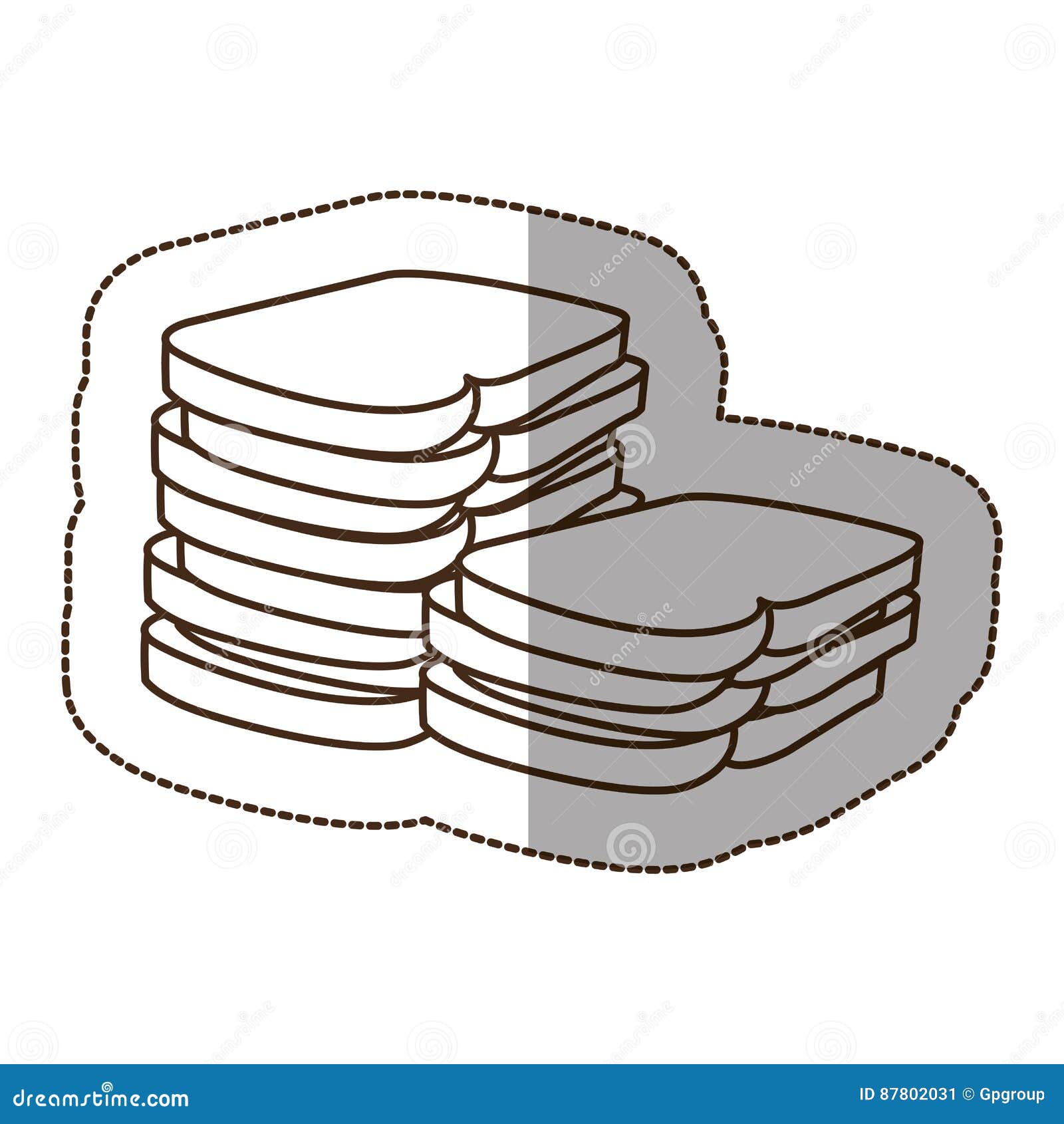 Figure white bread icon stock illustration. Illustration of beautiful ...