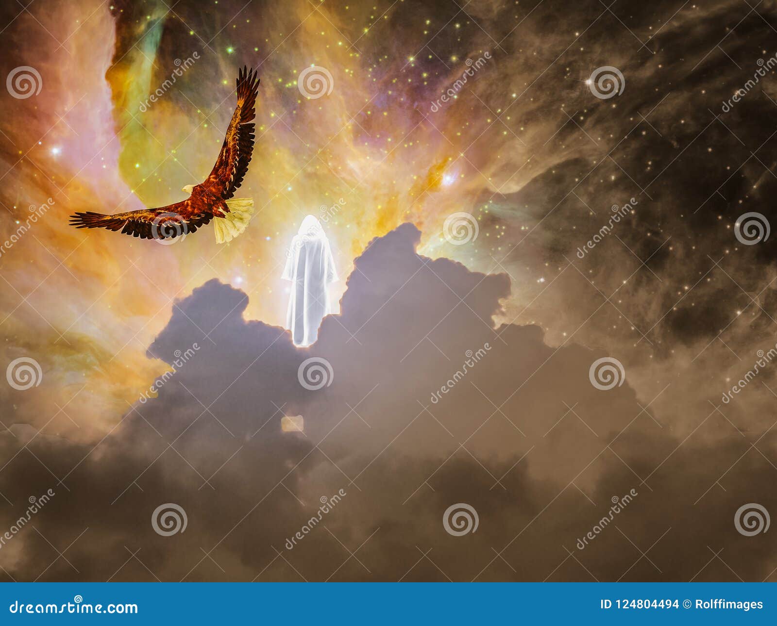 Rising Soul stock illustration. Illustration of cloak - 124804494